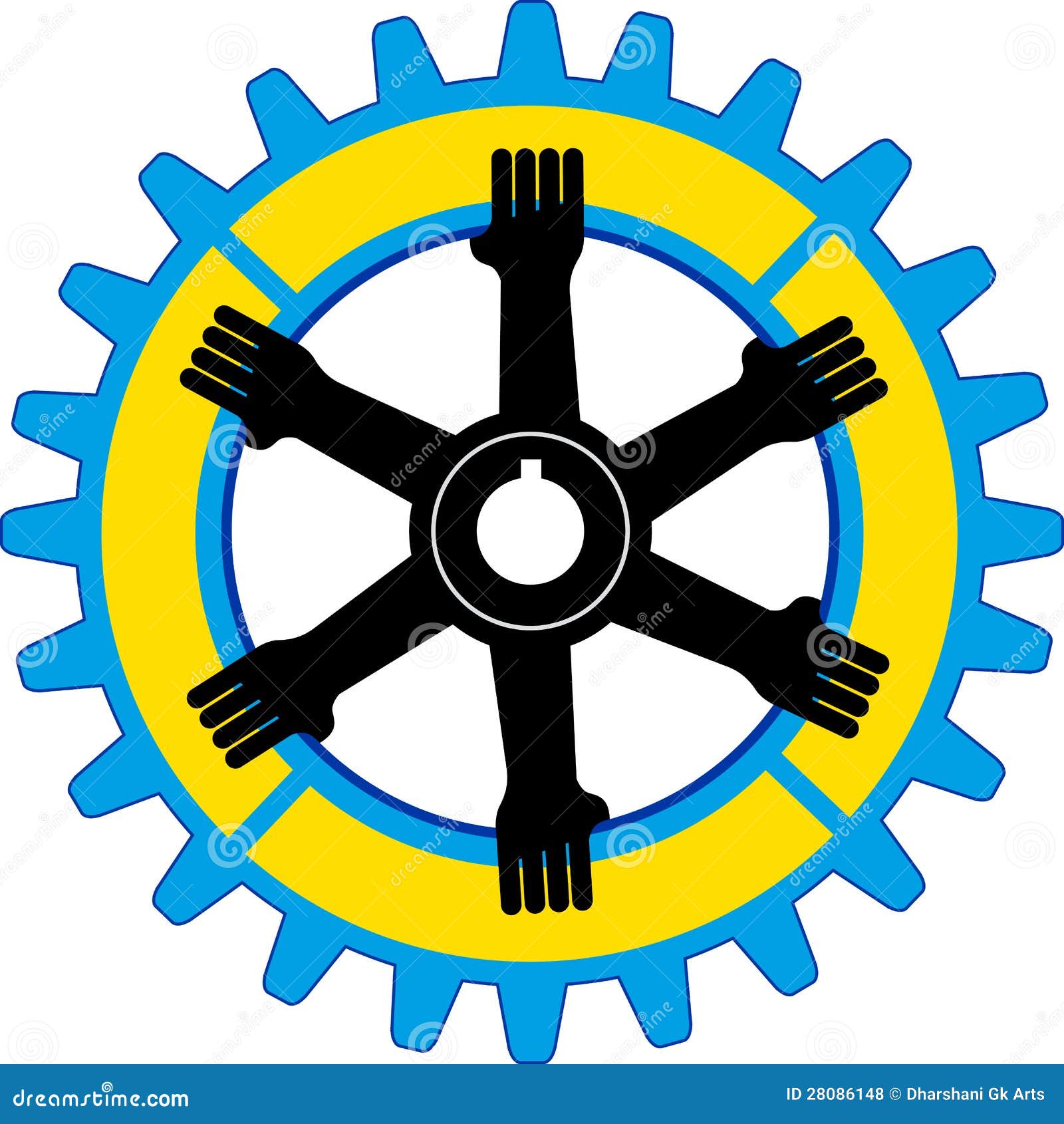 De handen van het toestel vector illustratie. Illustration of techniek ...