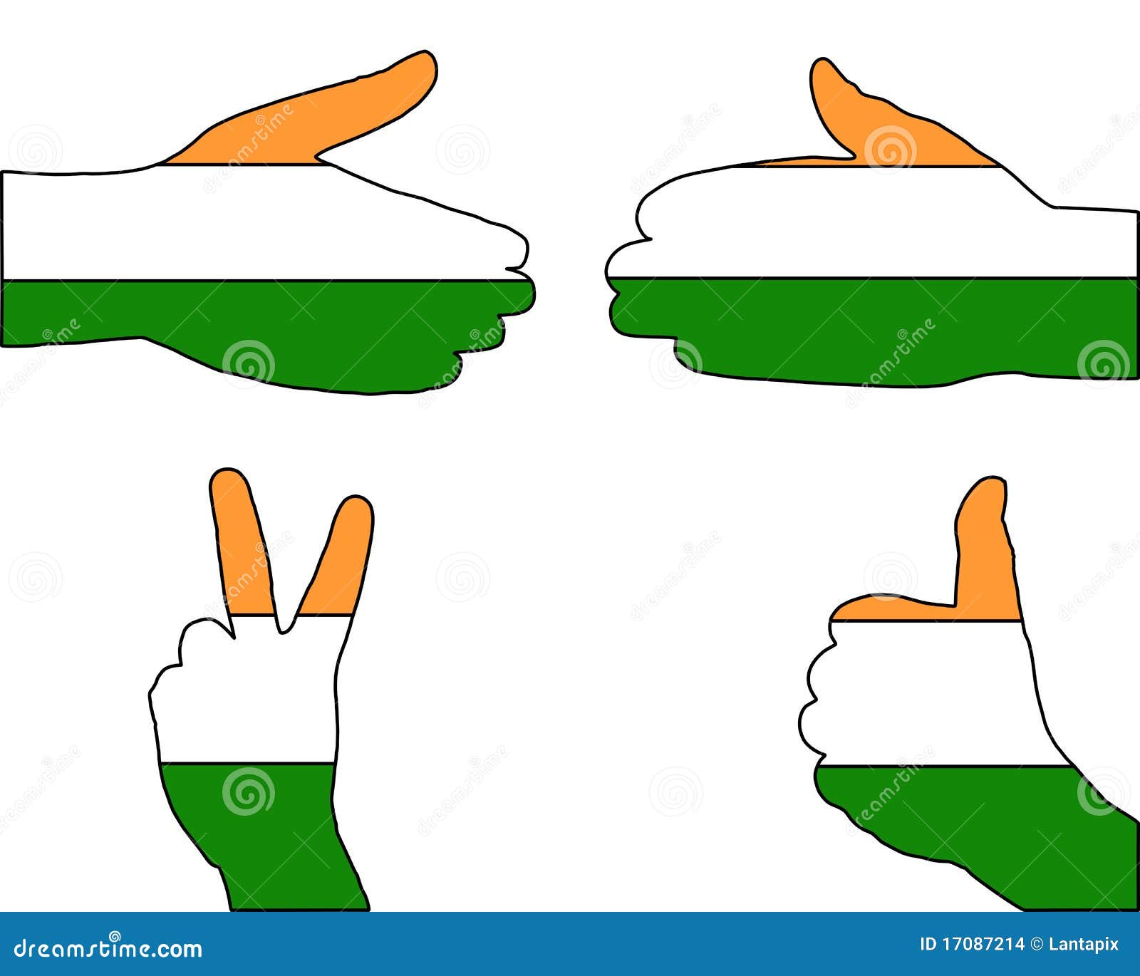 De handsignaal van India vector illustratie. Illustration of ...