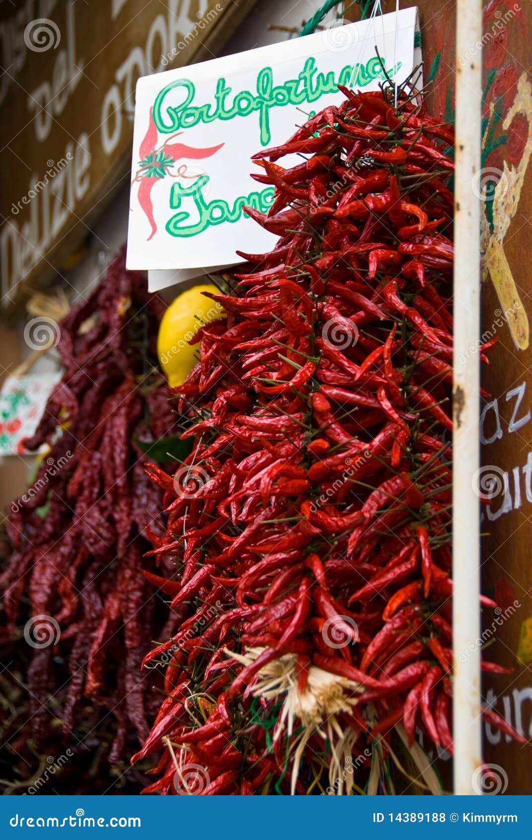 De Hangende Rode Peper Van De Spaanse Peper Stock Foto - Image of ...