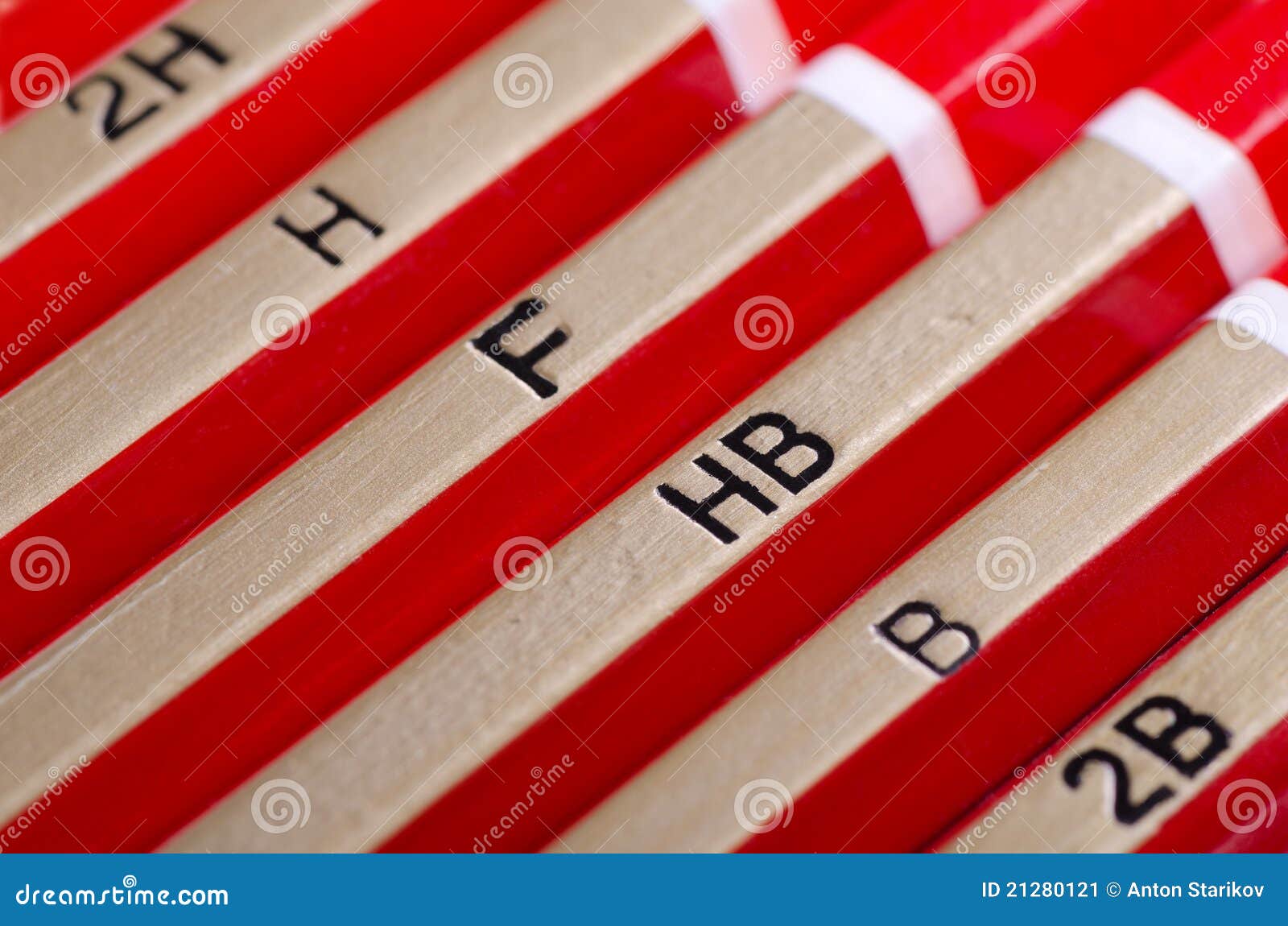 De Hardheid Van Het Potlood Stock Afbeelding - Image of scherp ...