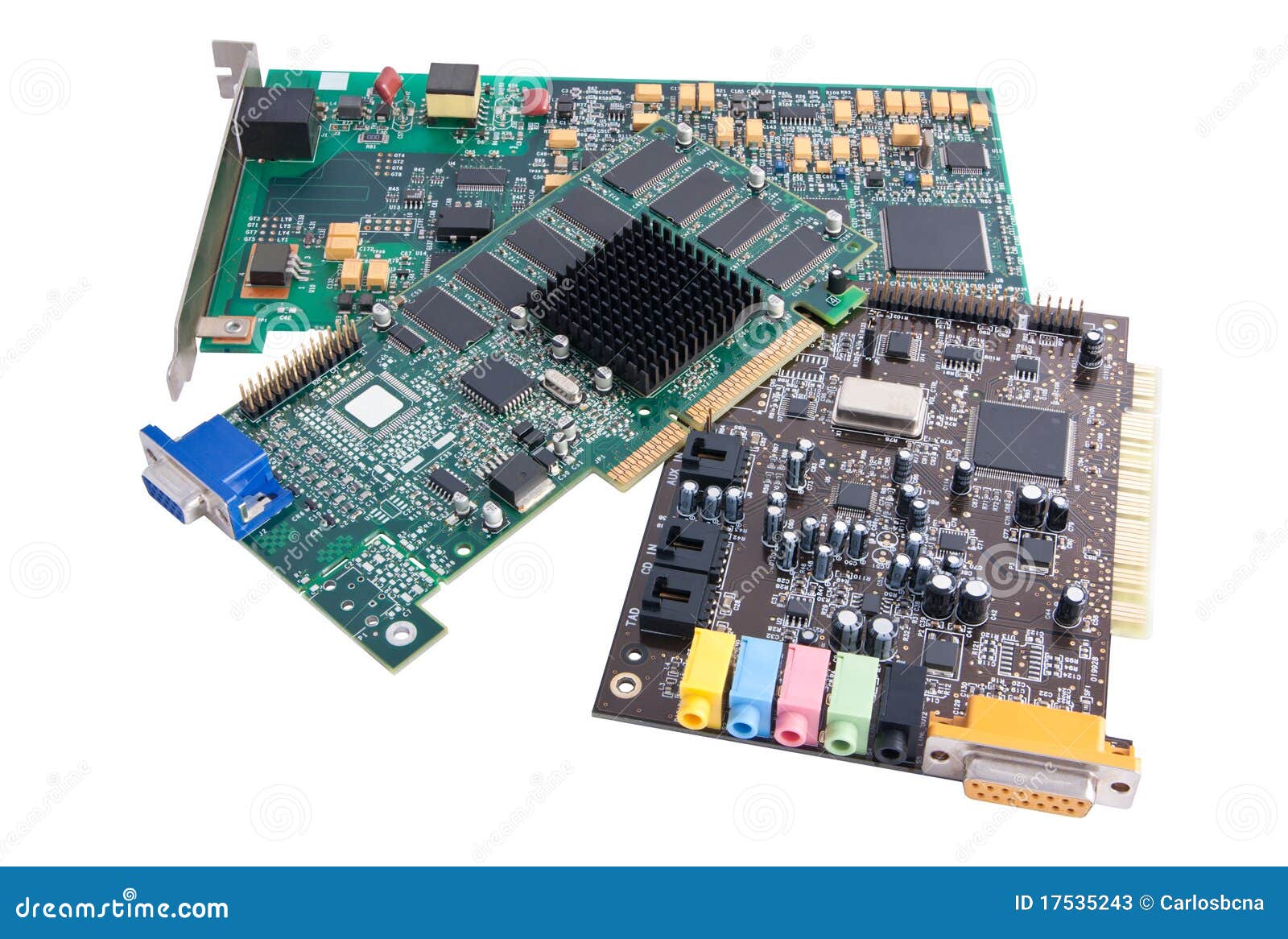 De Hardwarecomponenten Van De Computer Stock Afbeelding - Image of ...