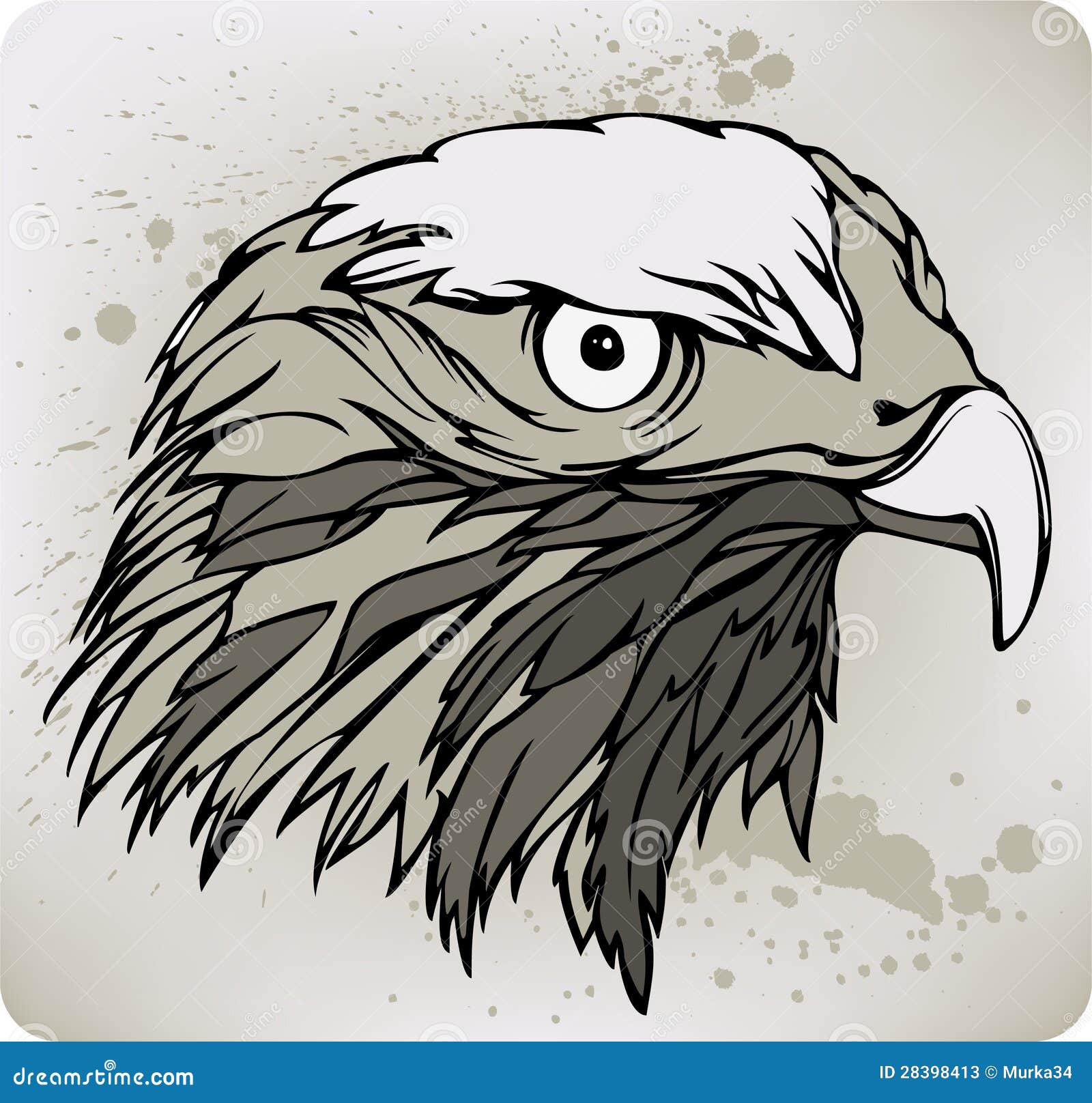 De Havik Van De Buizerd, Handtekening. Vector Illustratie. Vector ...
