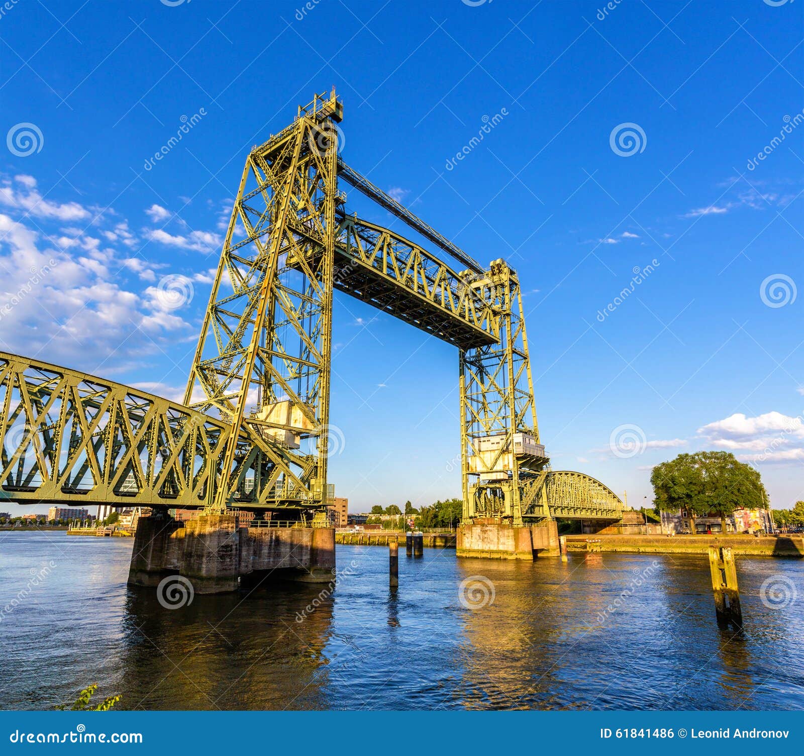 De Hef, an Old Railway Bridge in Rotterdam Stock Photo - Image of ...