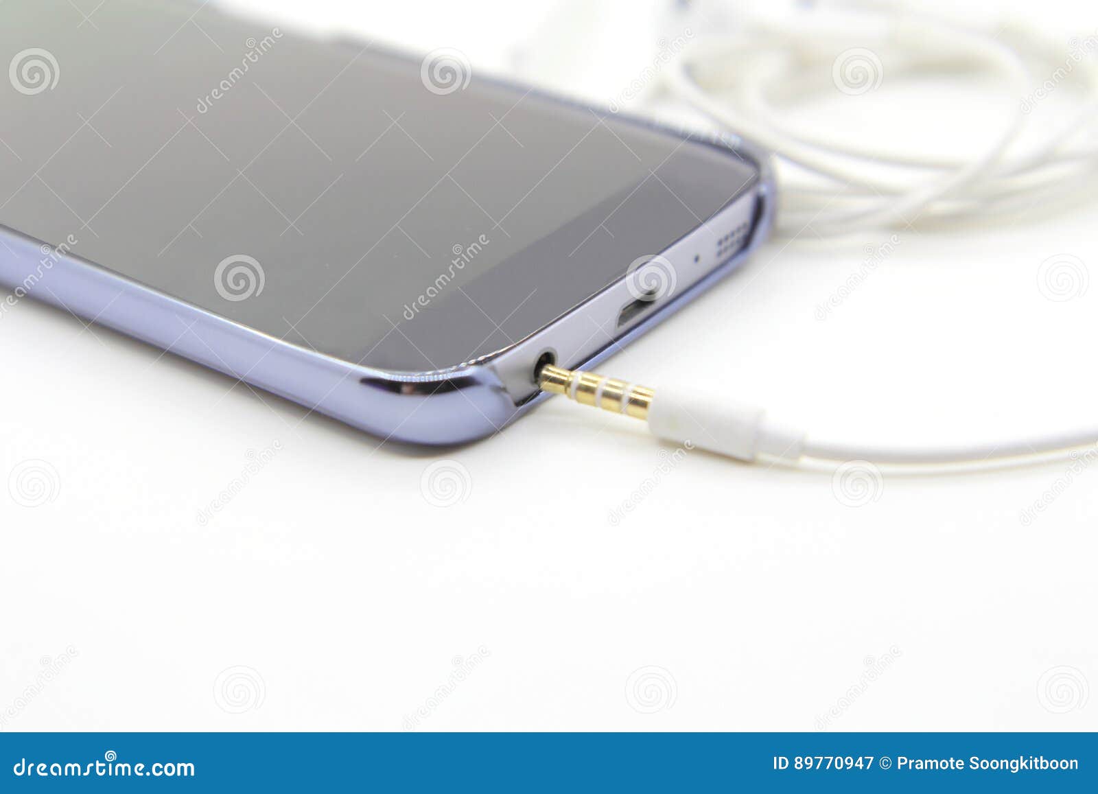 De Hefboom Van De Tussenvoegselhoofdtelefoon Stock Afbeelding - Image ...