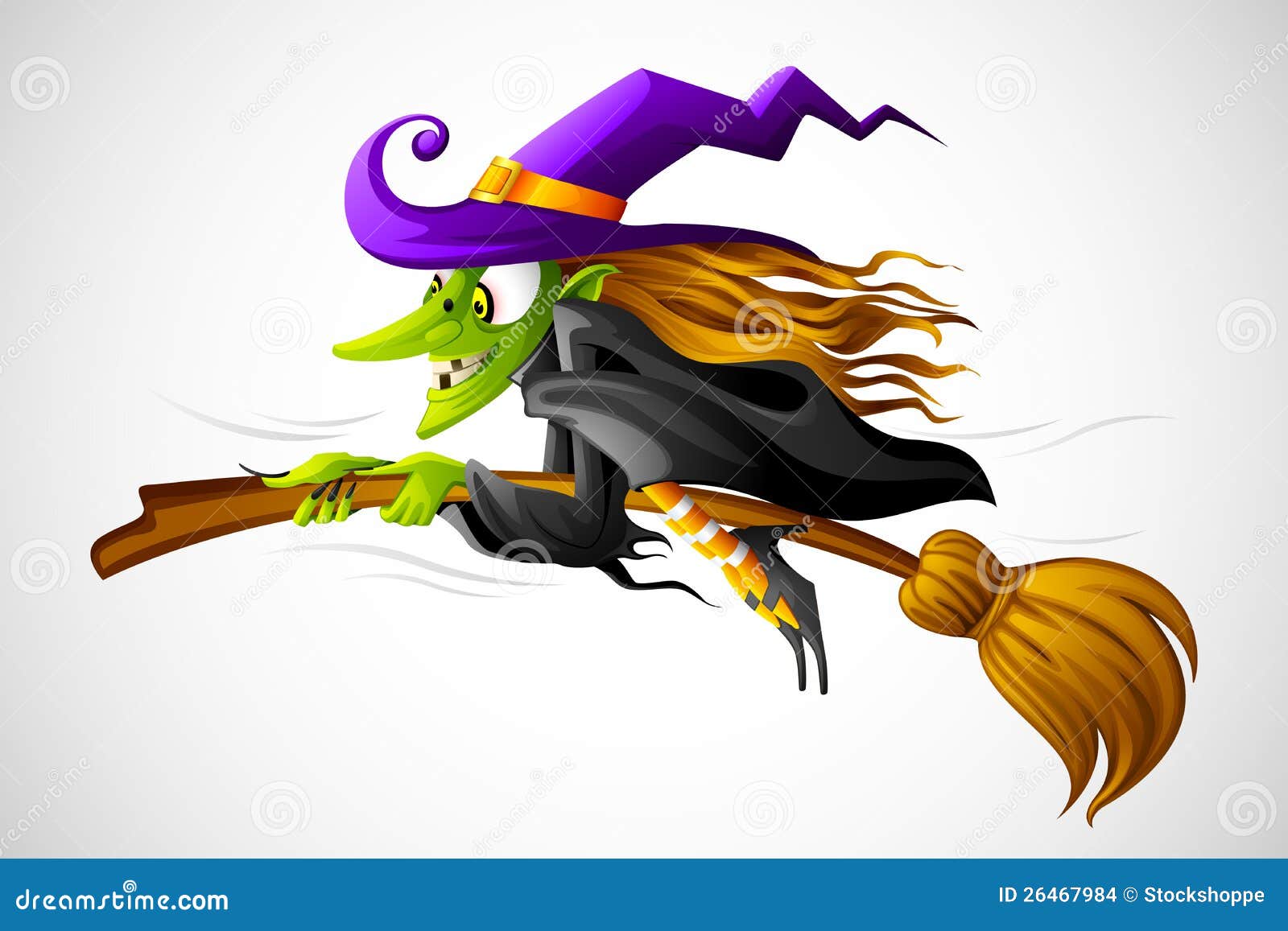 De Heks van Halloween vector illustratie. Illustration of bezem - 26467984