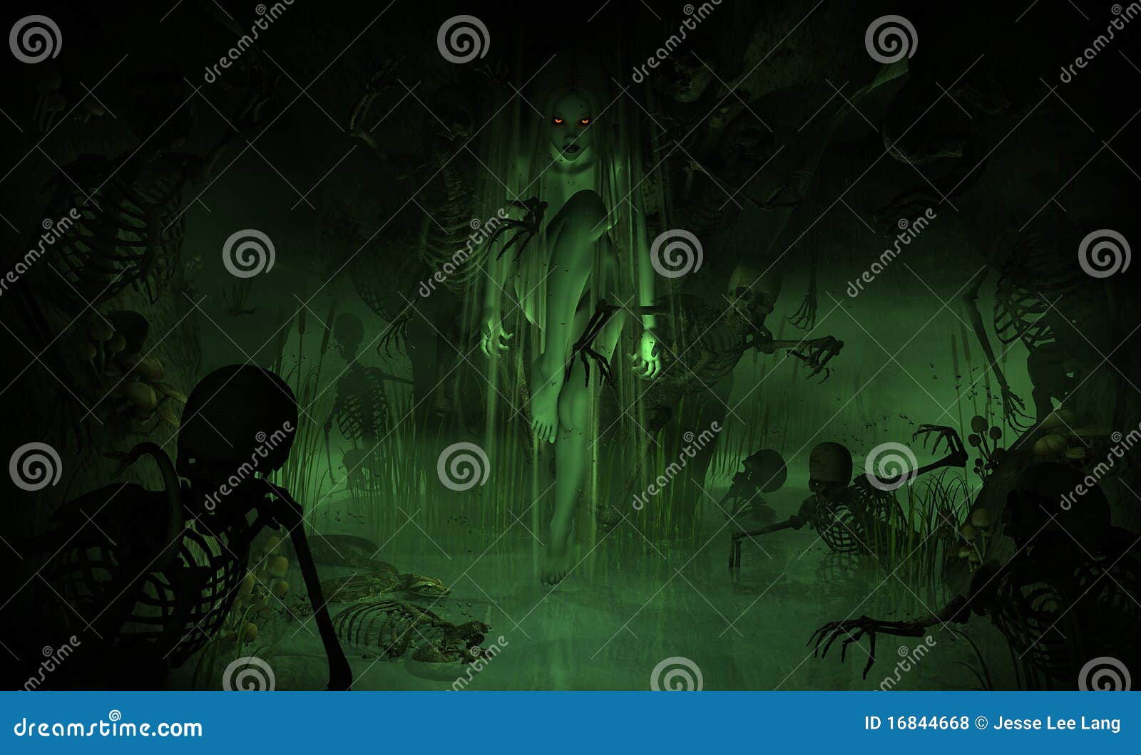 De Heks van het moeras stock illustratie. Illustration of vrouw - 16844668