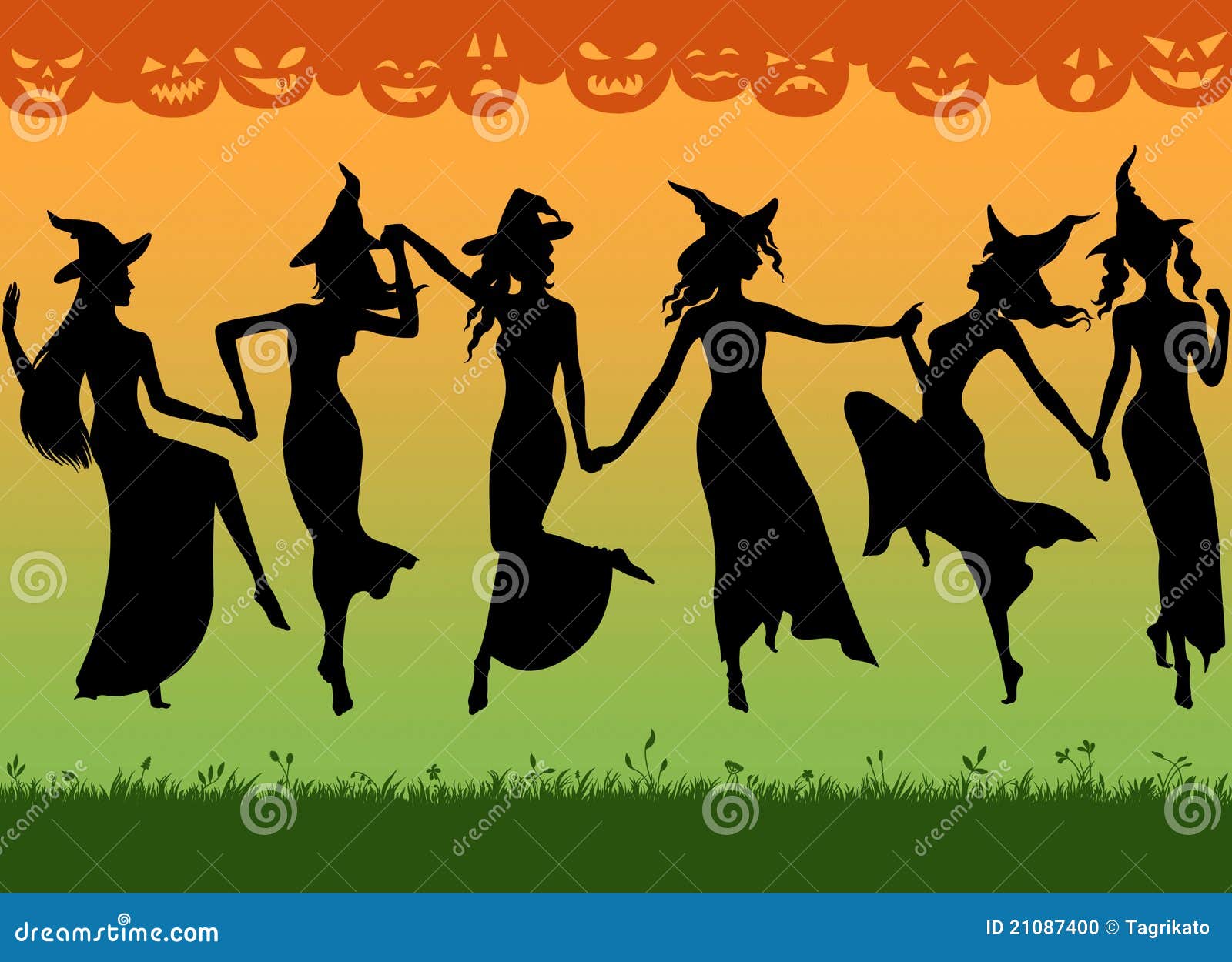 De heksen dansen stock illustratie. Illustration of dans - 21087400