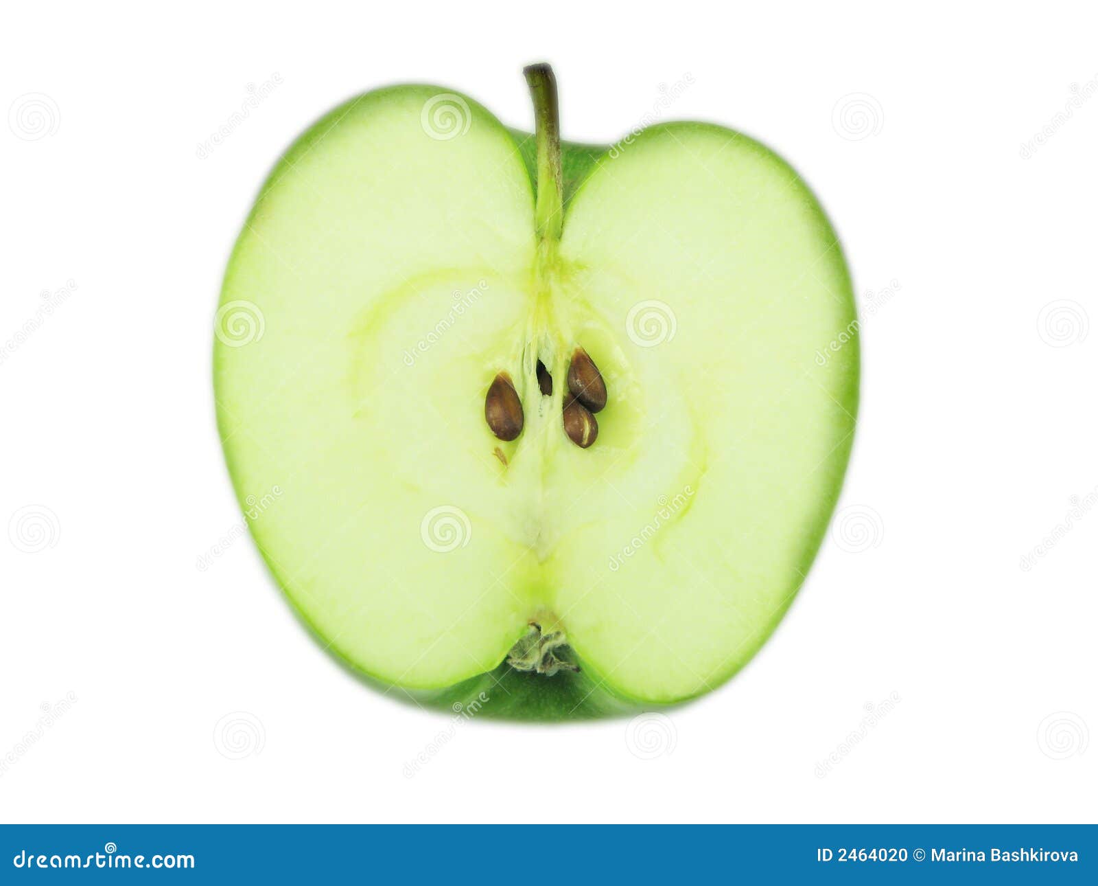 De Helft Van De Groene Appel. Stock Foto - Image of percentage, huid ...