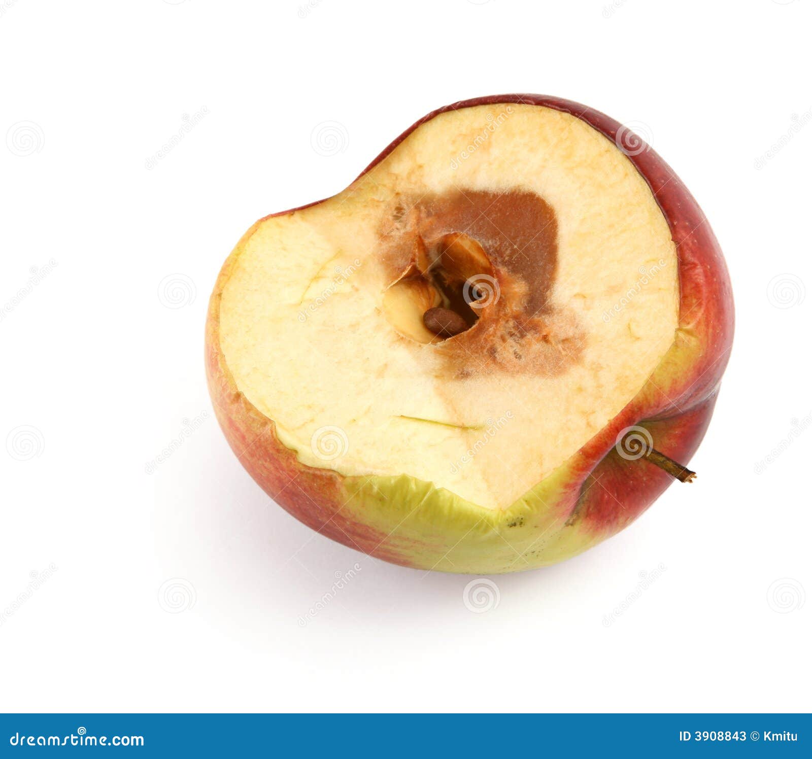 De Helft Van Een Rotte Appel Stock Afbeelding - Image of rijp, macro ...