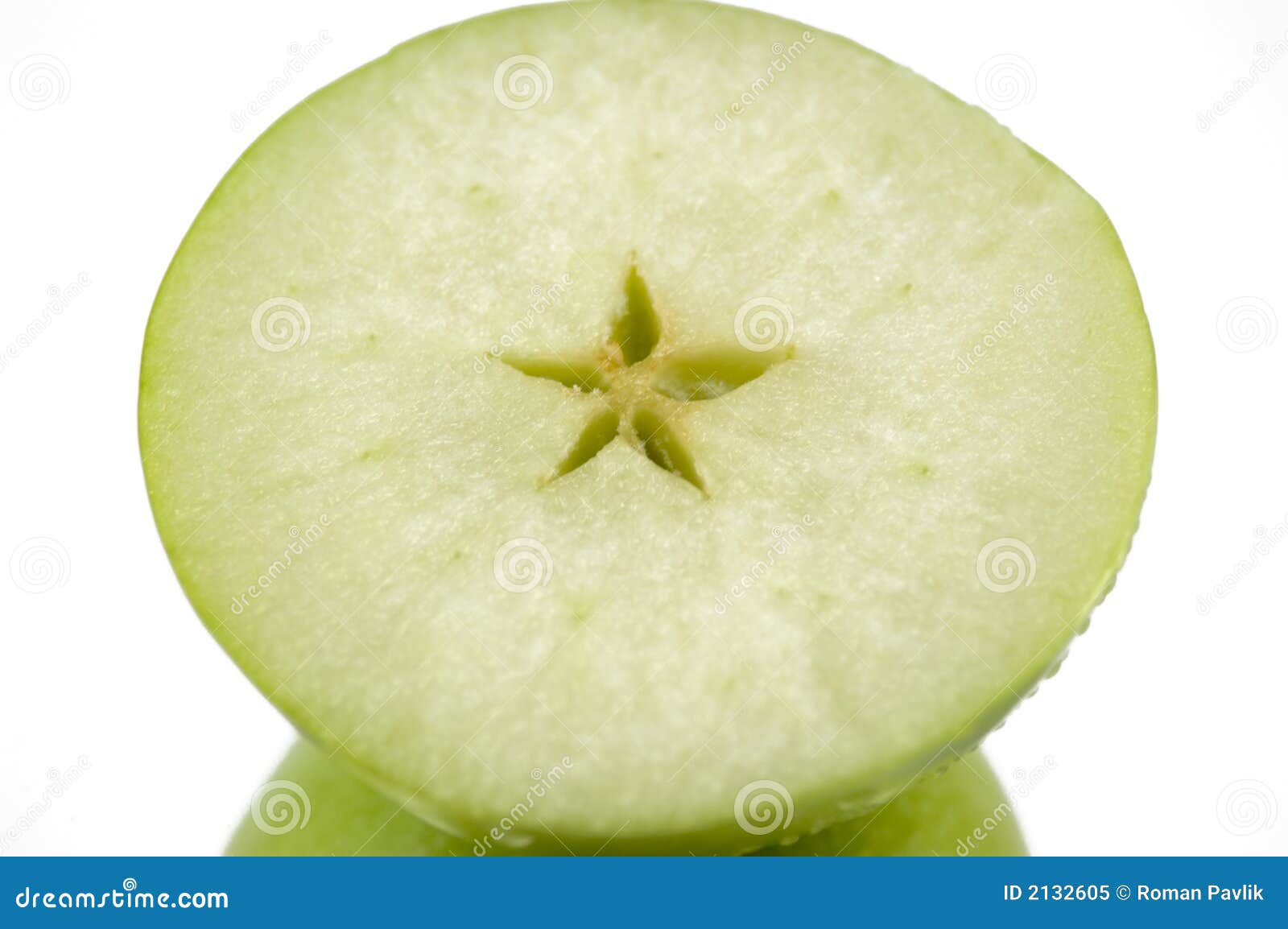 De helft van groene appel stock afbeelding. Image of vers - 2132605