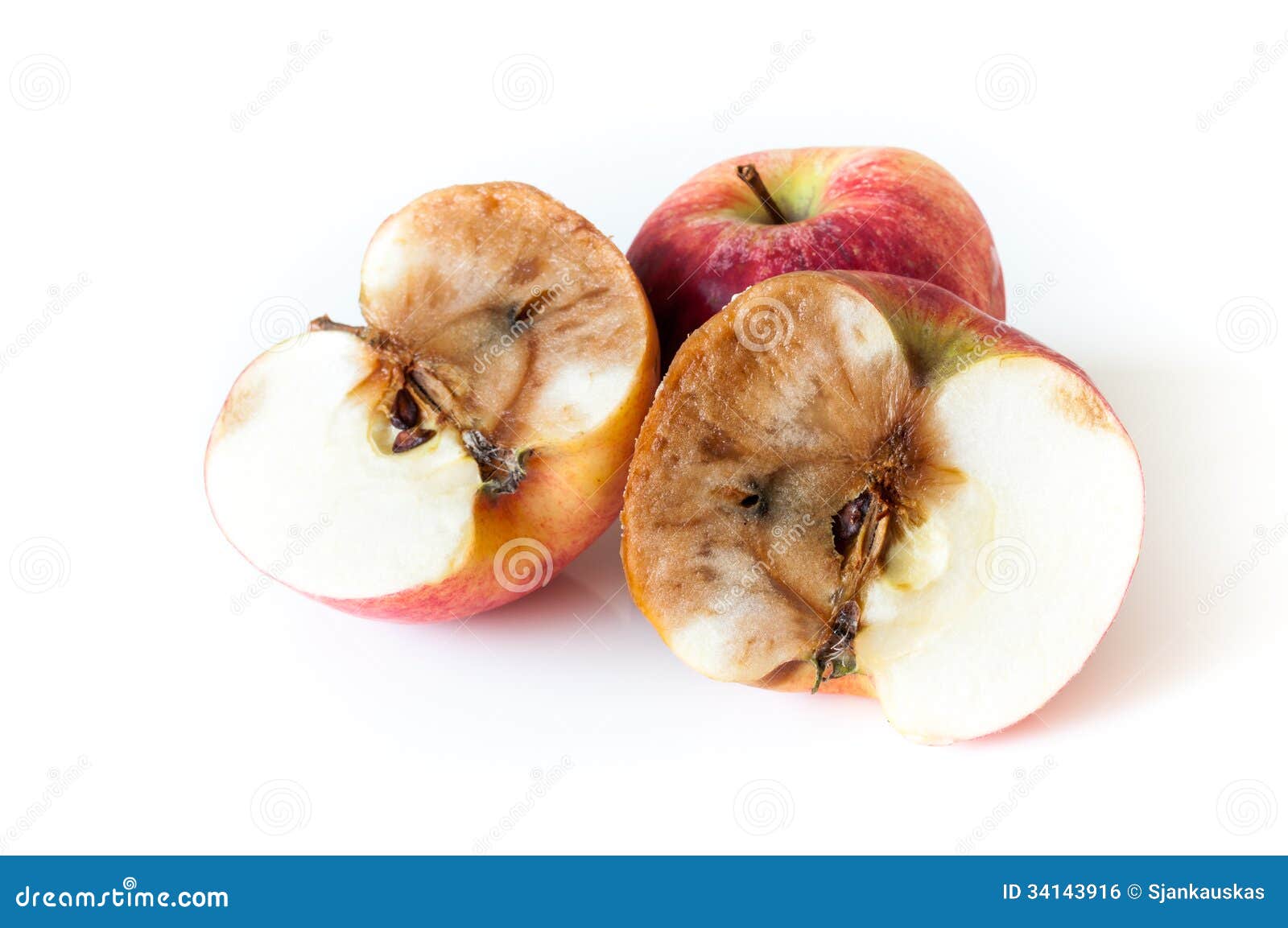 De helft van rotte appel stock foto. Image of besnoeiing - 34143916