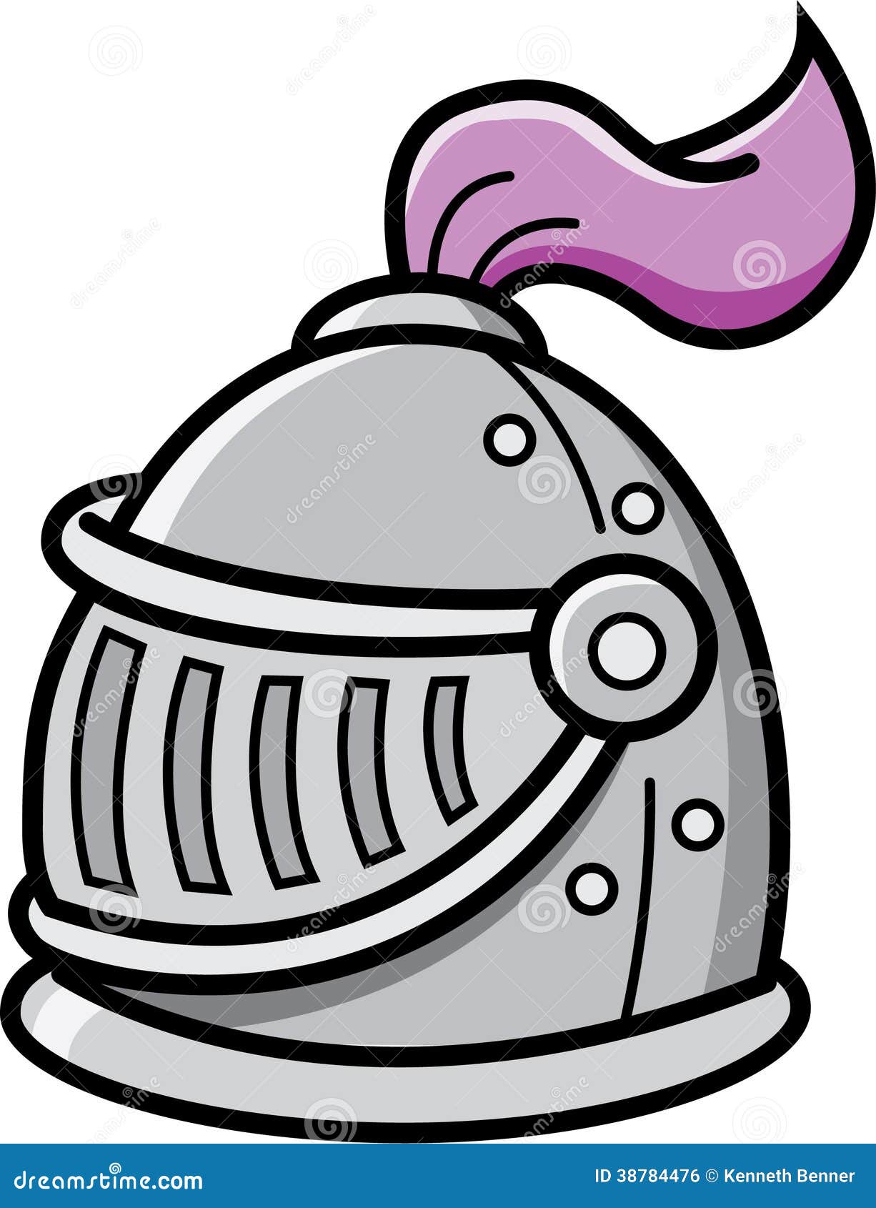 De Helm Van De Beeldverhaalridder Stock Illustratie - Illustration of ...