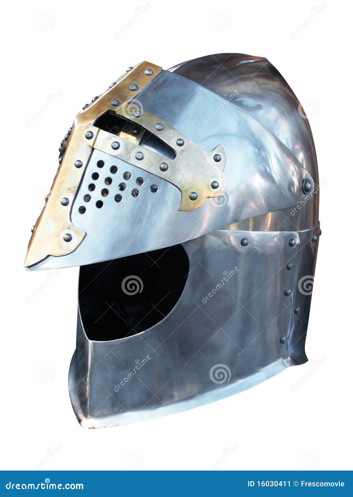 De Helm Van Het Metaal Van De Ridder Stock Afbeelding - Image of ...