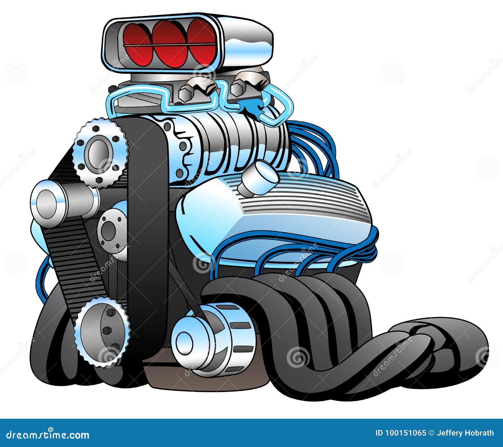 De Hete Vectorillustratie Van Rod Race Car Engine Cartoon Vector ...