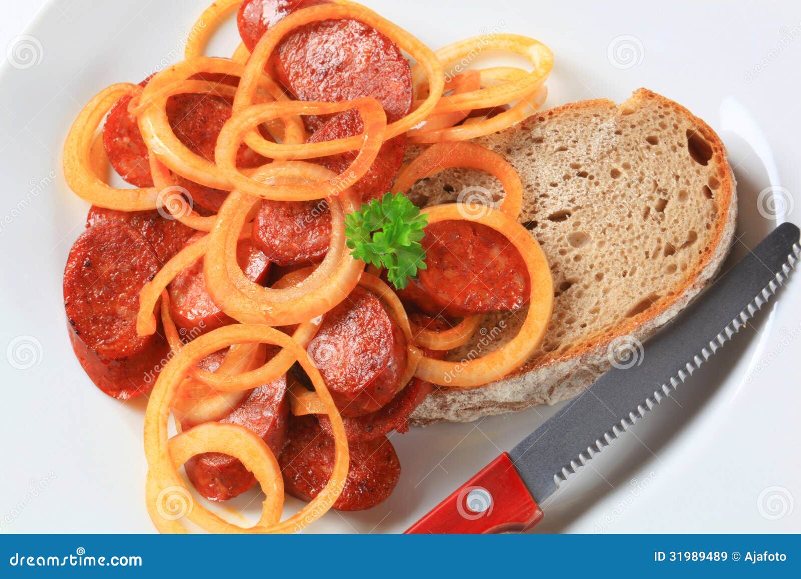 De Hete Worst Beweegt Gebraden Gerecht Stock Afbeelding - Image of ...