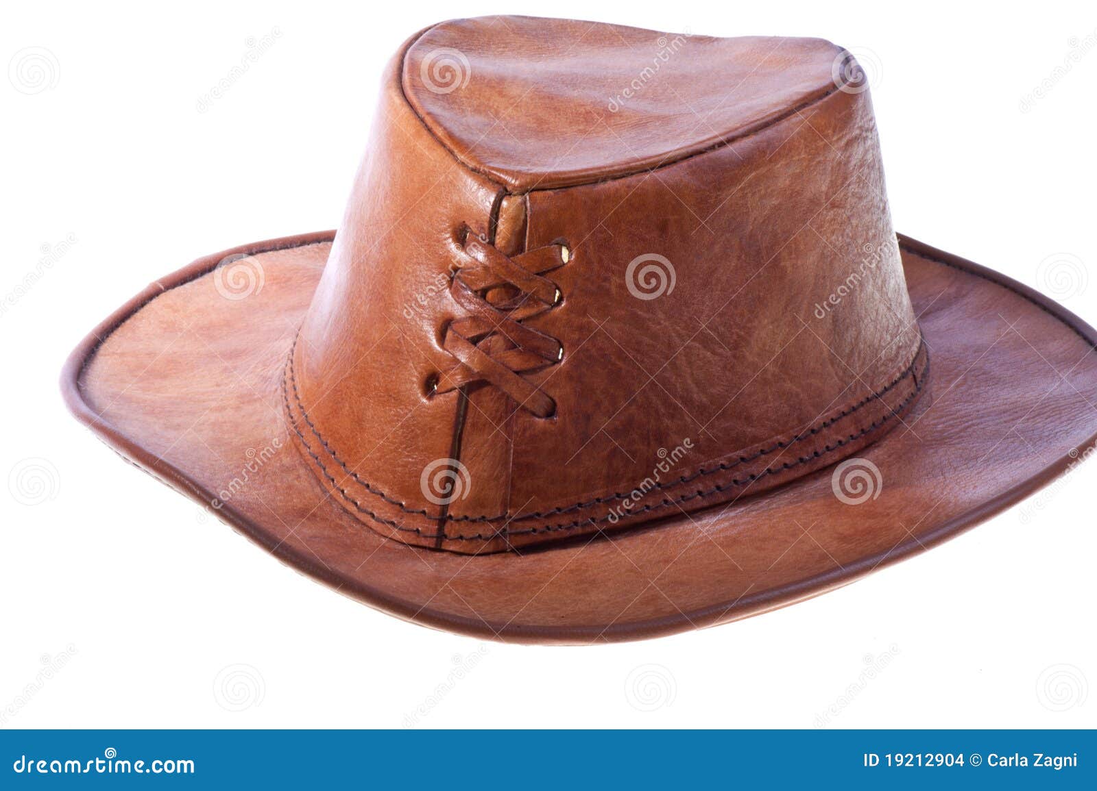 De hoed van het leer stock foto. Image of cowboy, toebehoren - 19212904