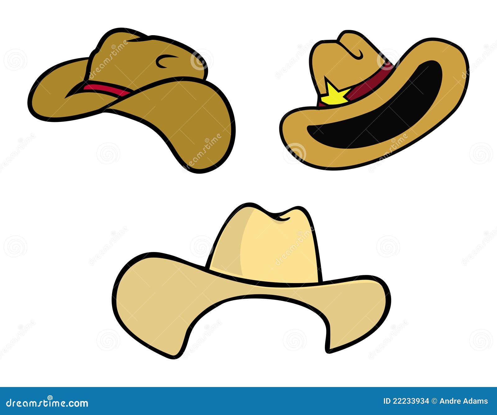 De hoeden van de cowboy stock illustratie. Illustration of westen ...