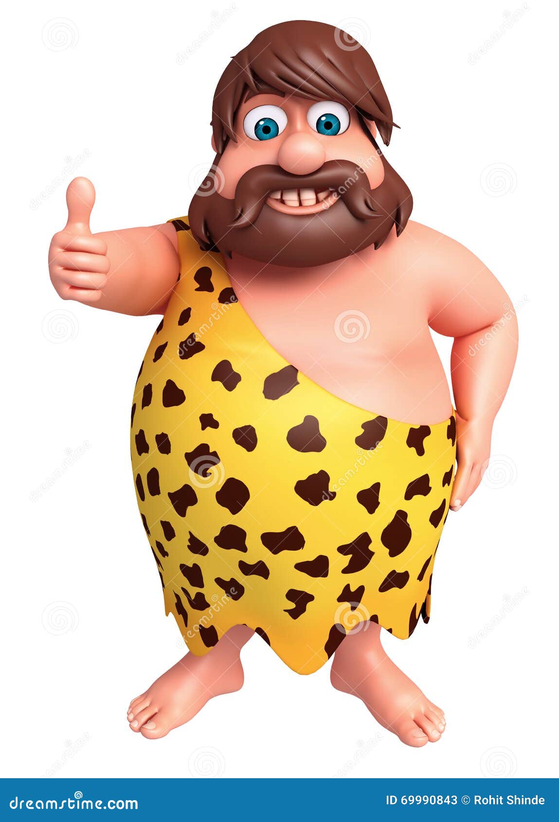 De Holbewoner Van Het Beeldverhaal Stock Illustratie - Illustration of ...