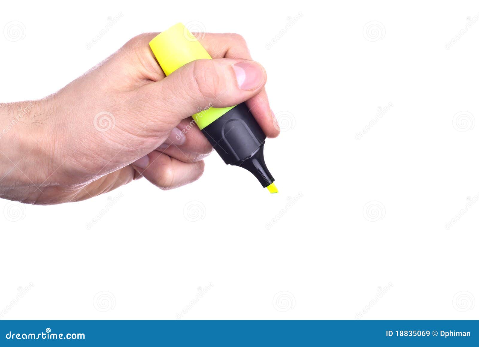 De Holding Van De Hand Highlighter Stock Afbeelding - Image of markt ...