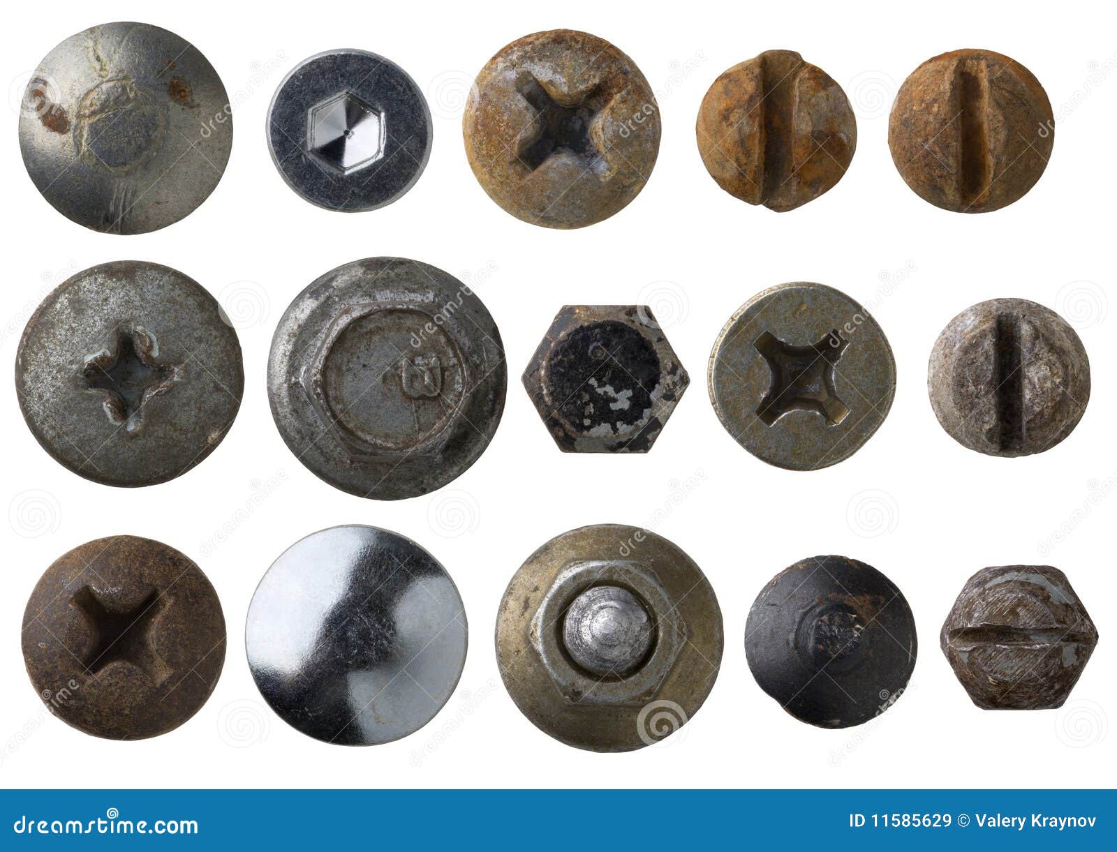 De Hoofden Van De Schroef En Van Bouten Stock Afbeelding - Image of ...