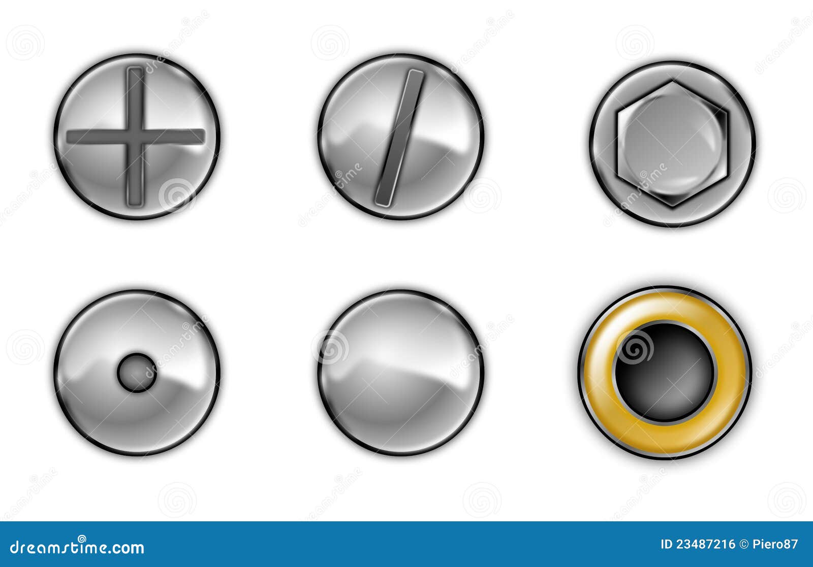 De Hoofden Van De Schroef En Van De Bout Stock Illustratie ...