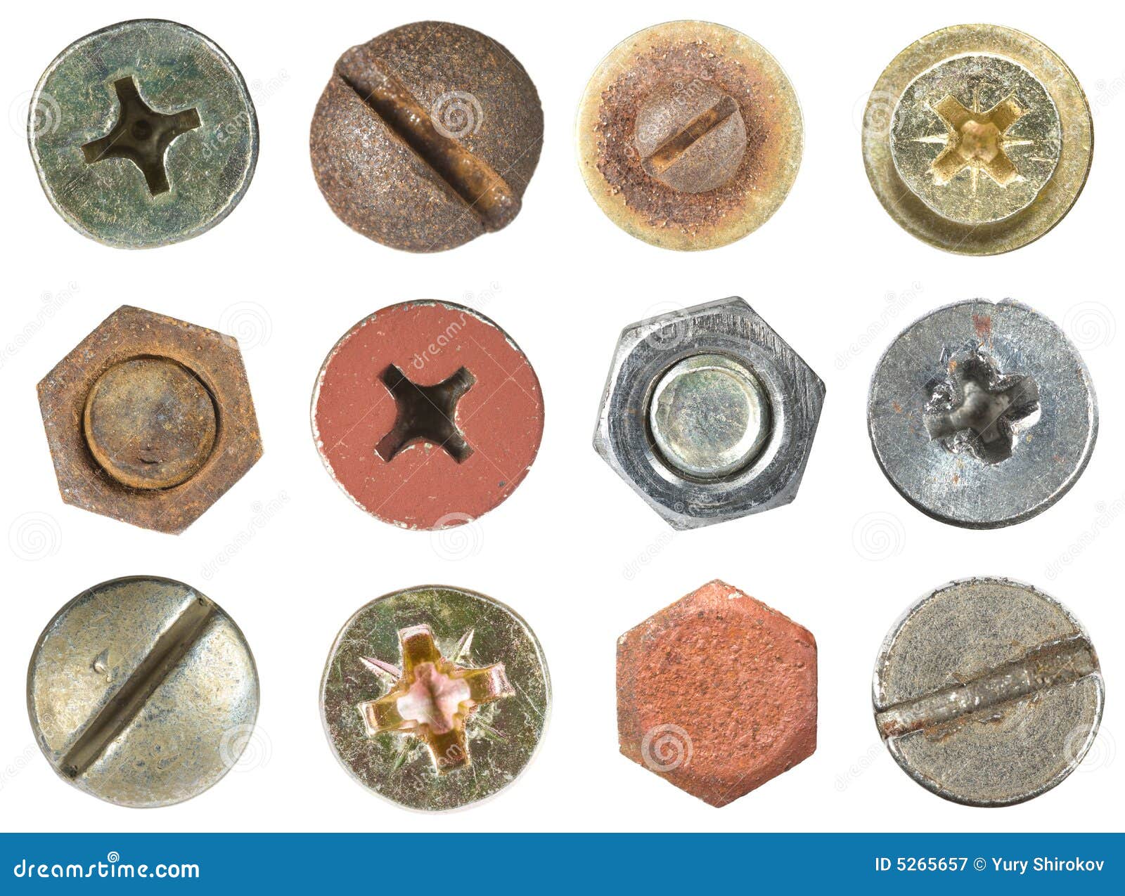 De Hoofden Van De Schroef En Van De Bout Stock Afbeelding - Image of ...