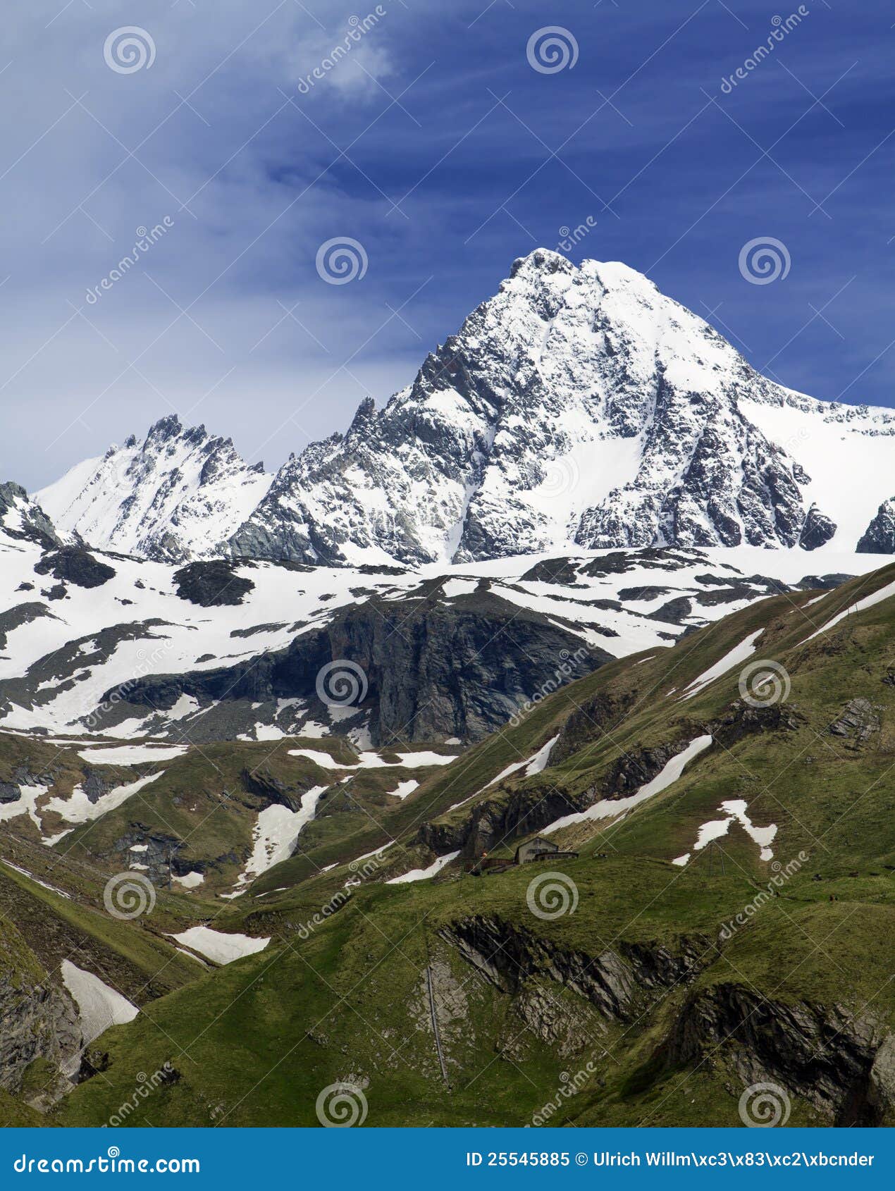 De Hoogste Berg Van Oostenrijk, Grossglockner Stock Afbeelding - Image ...