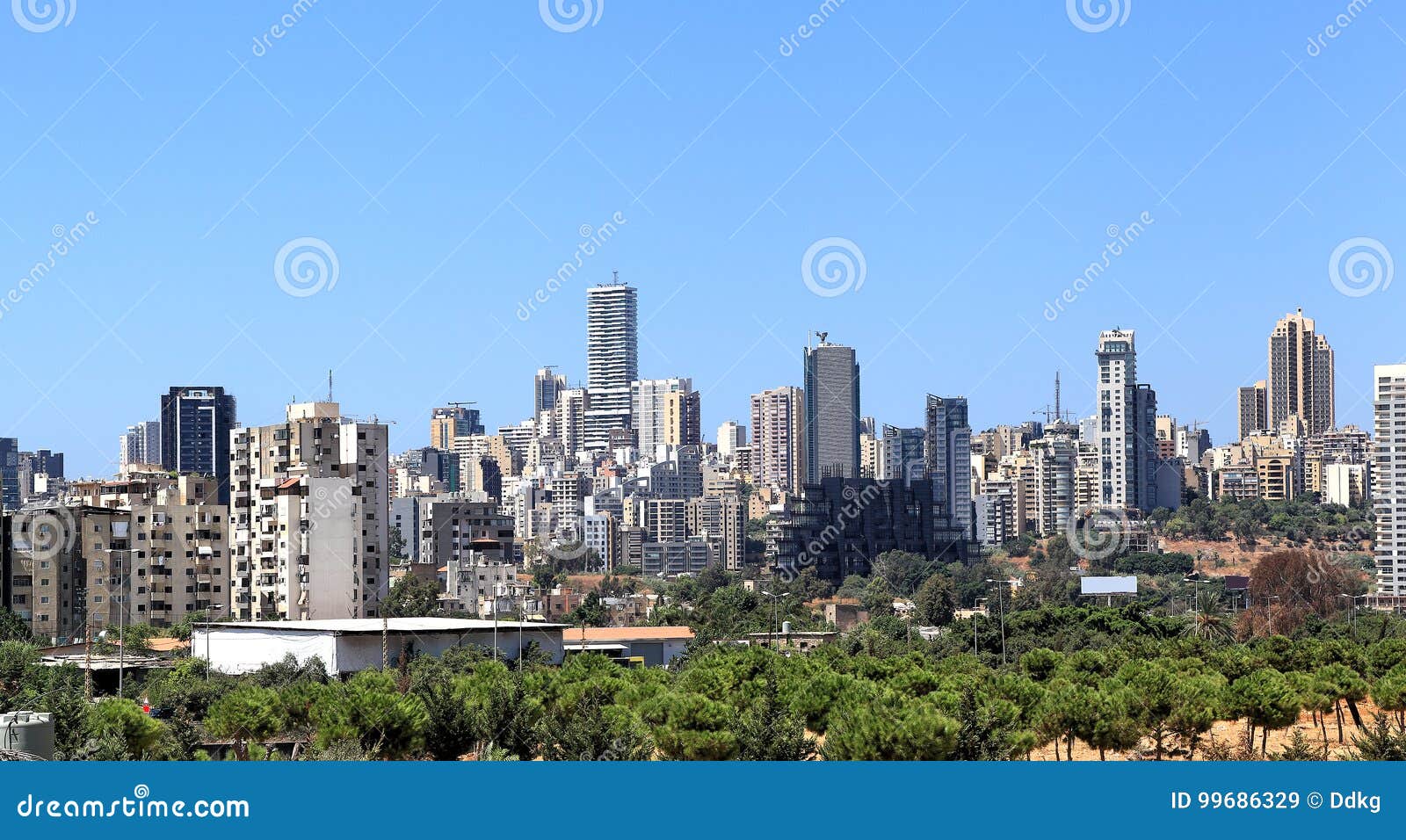 De Horizon Van Beiroet, Libanon Stock Afbeelding - Image of libanees ...