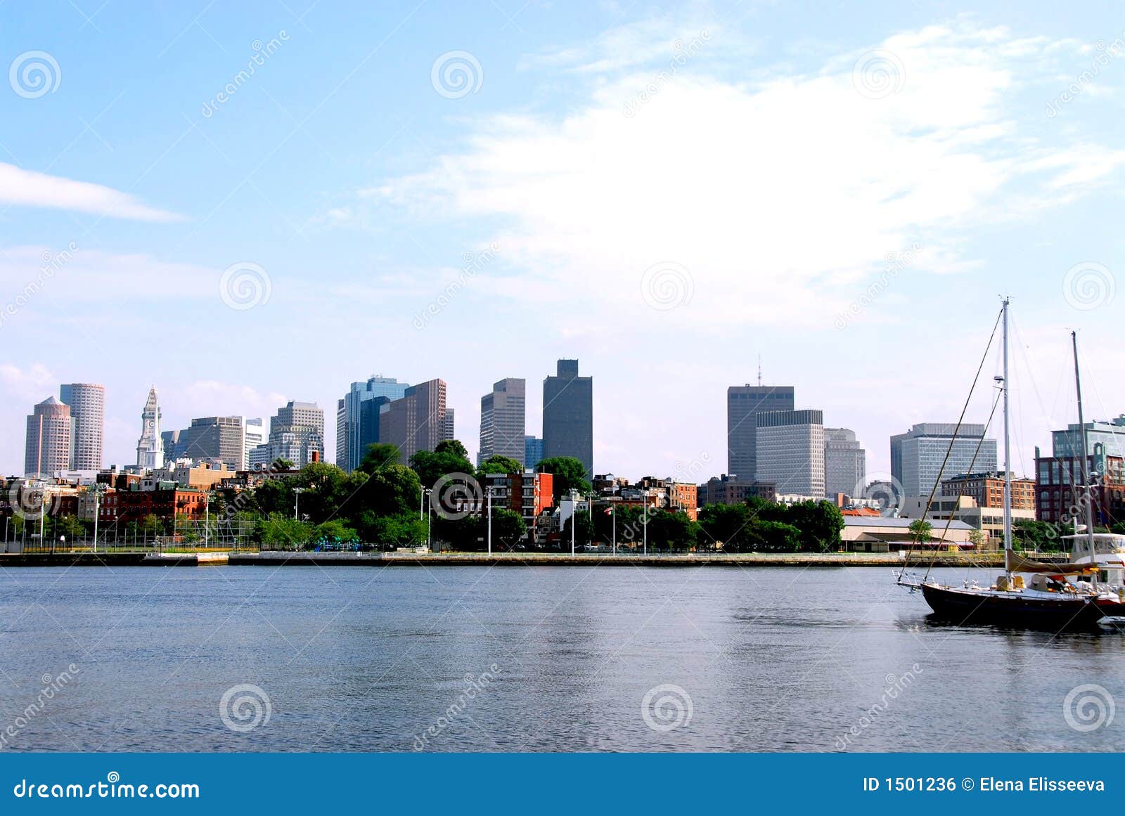 De horizon van Boston stock foto. Image of oceaan, metropool - 1501236