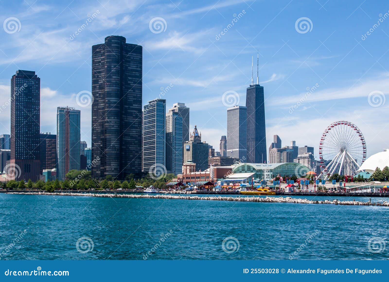 De Horizon van Chicago redactionele stock foto. Image of noord - 25503028