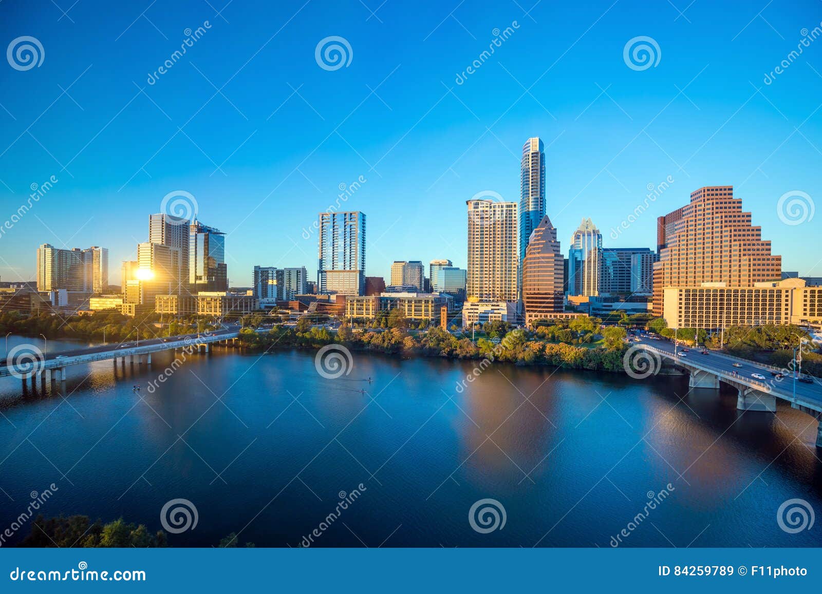 De Horizon Van De Binnenstad Van Austin, Texas Stock Afbeelding - Image ...