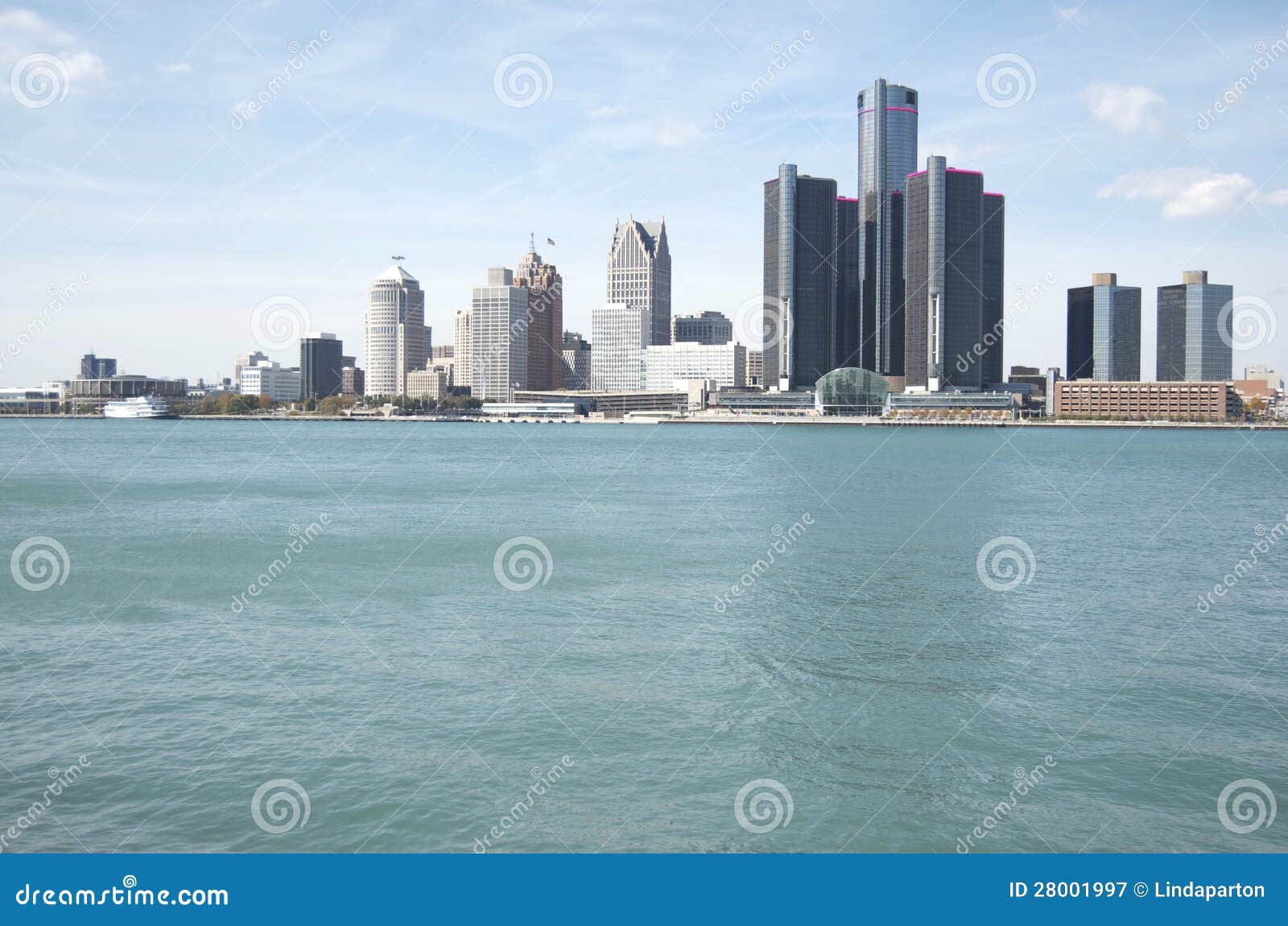 De Horizon van Detroit stock afbeelding. Image of centrum - 28001997