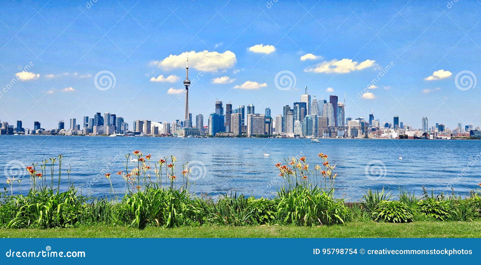 De Horizon Van Toronto, Canada Over Waterkant Picture. Image: 95798754