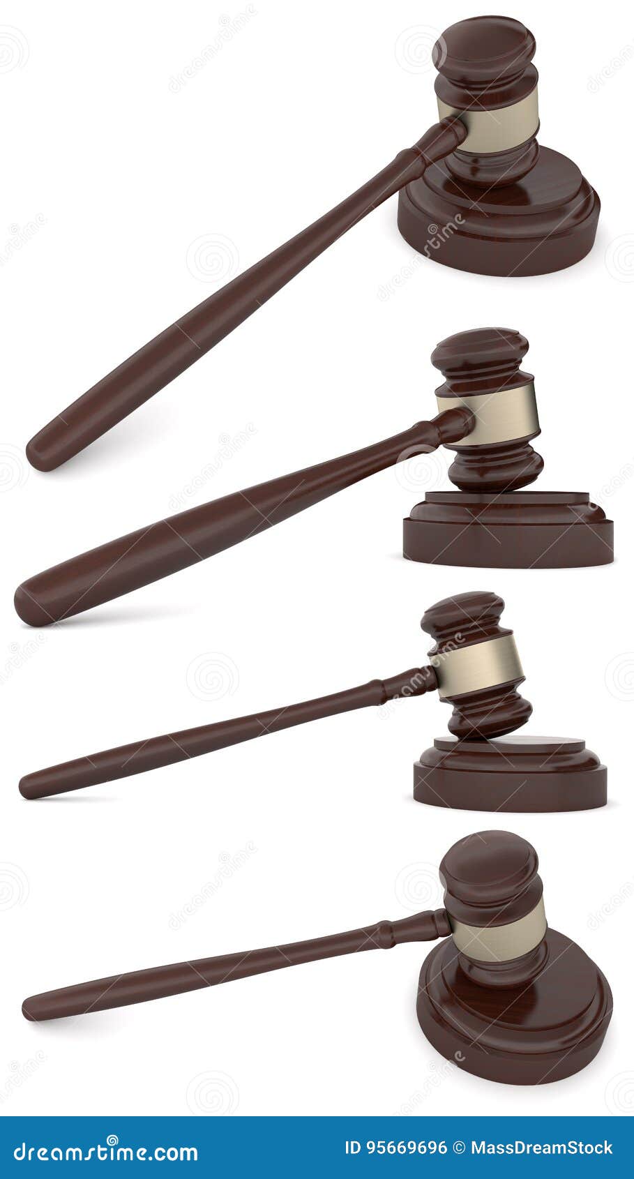 De Houten Hamer Van Rechters Stock Illustratie - Illustration of ...