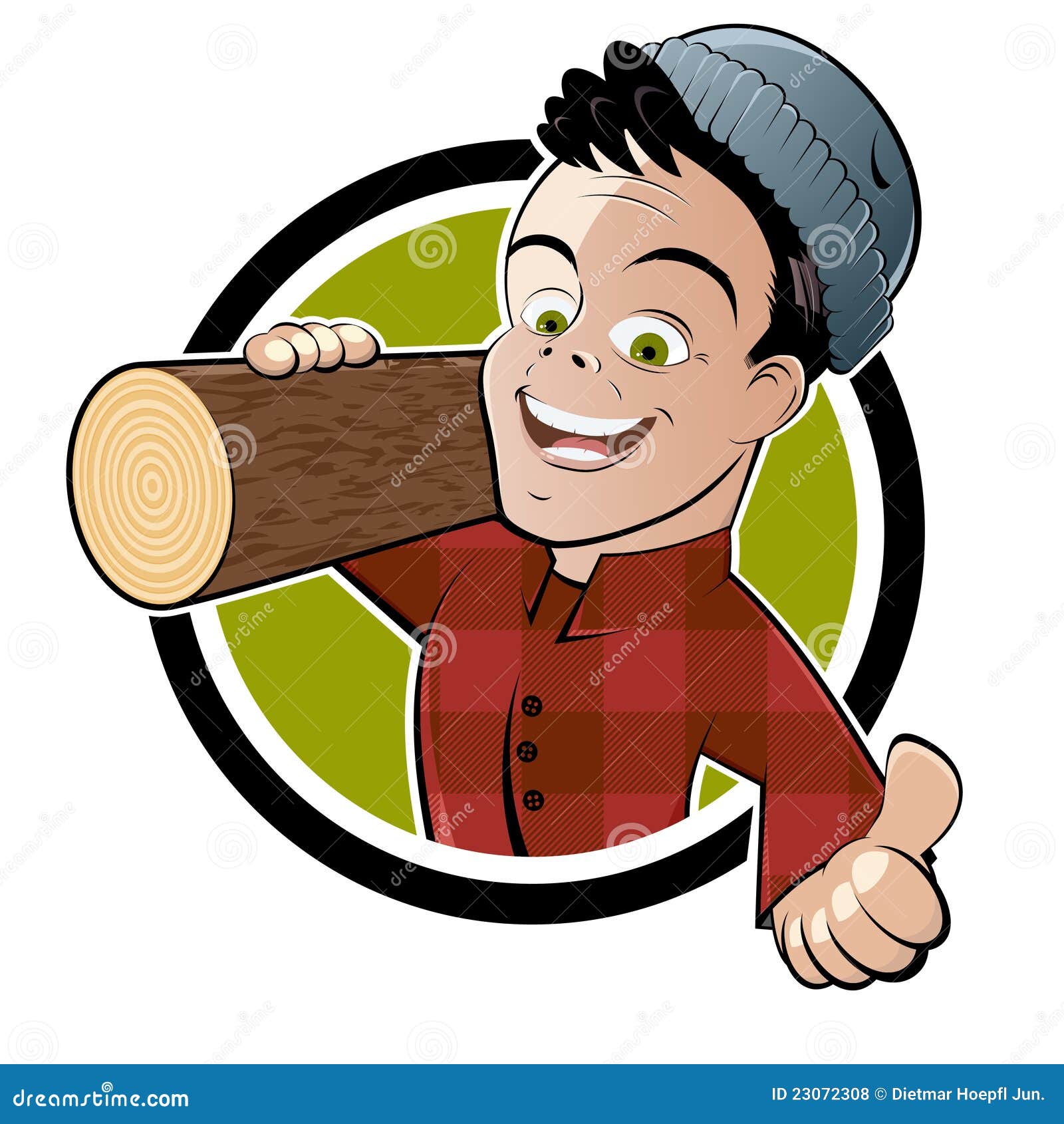 De Houthakker Van Het Beeldverhaal Vector Illustratie - Illustration of ...