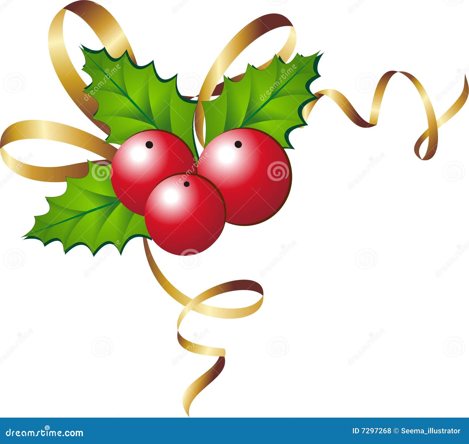 De hulst van Kerstmis vector illustratie. Illustration of feestelijk ...