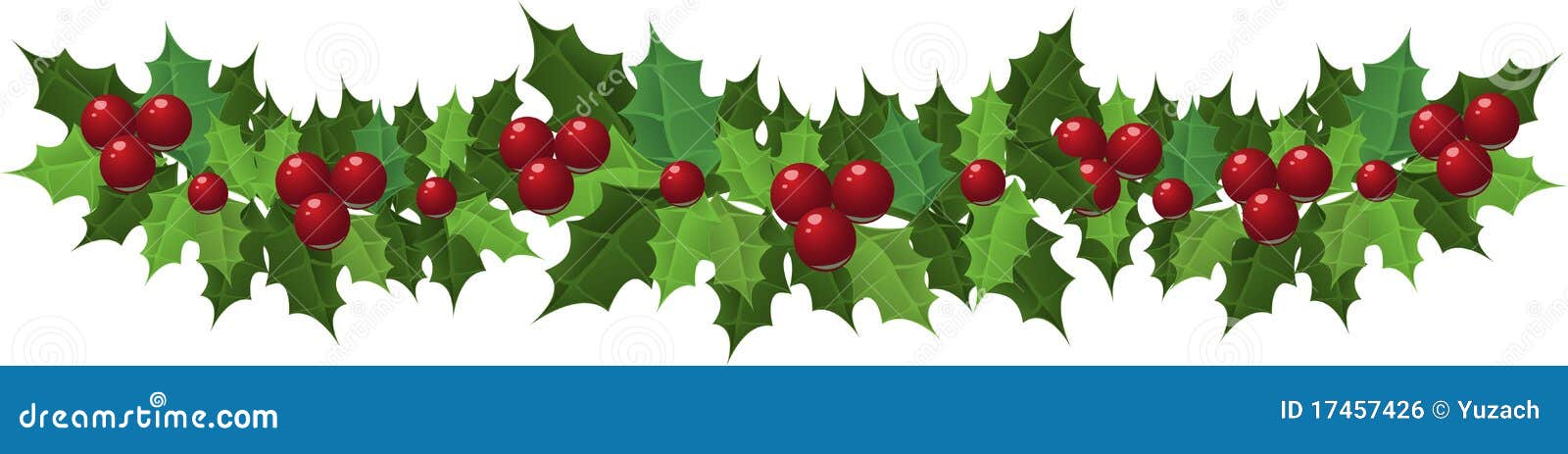 De Hulstslinger Van Kerstmis Vector Illustratie - Illustration of ...