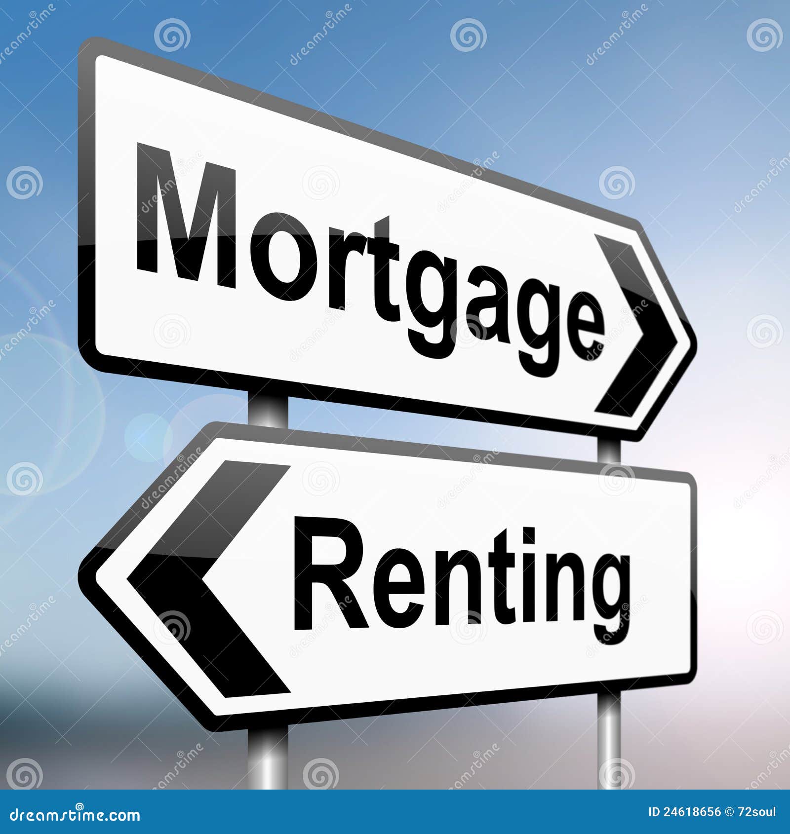 De huur of koopt. stock illustratie. Illustration of financiën - 24618656