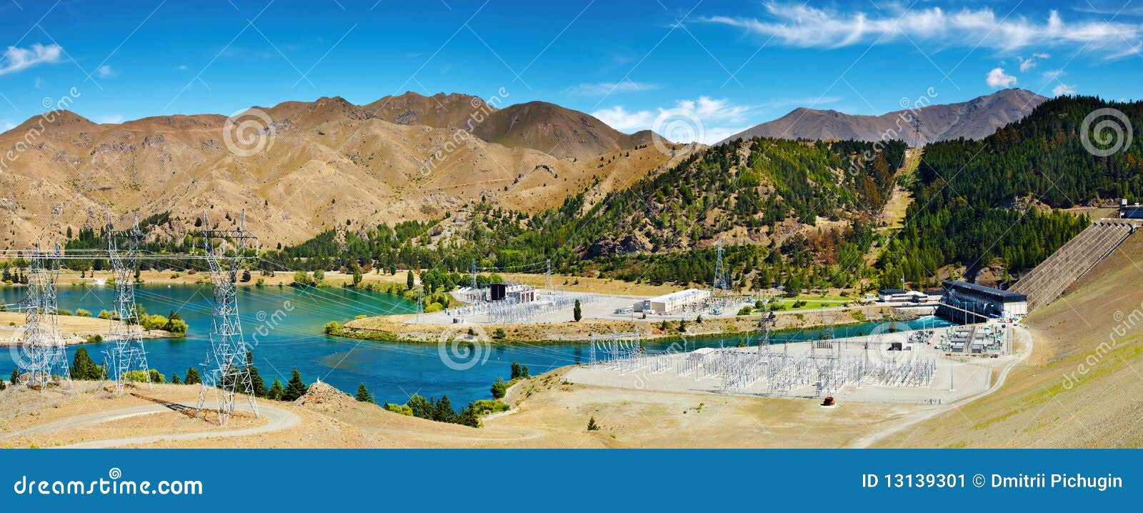 De Hydro-elektrische Dam Van Benmore Van Het Meer Stock Afbeelding ...