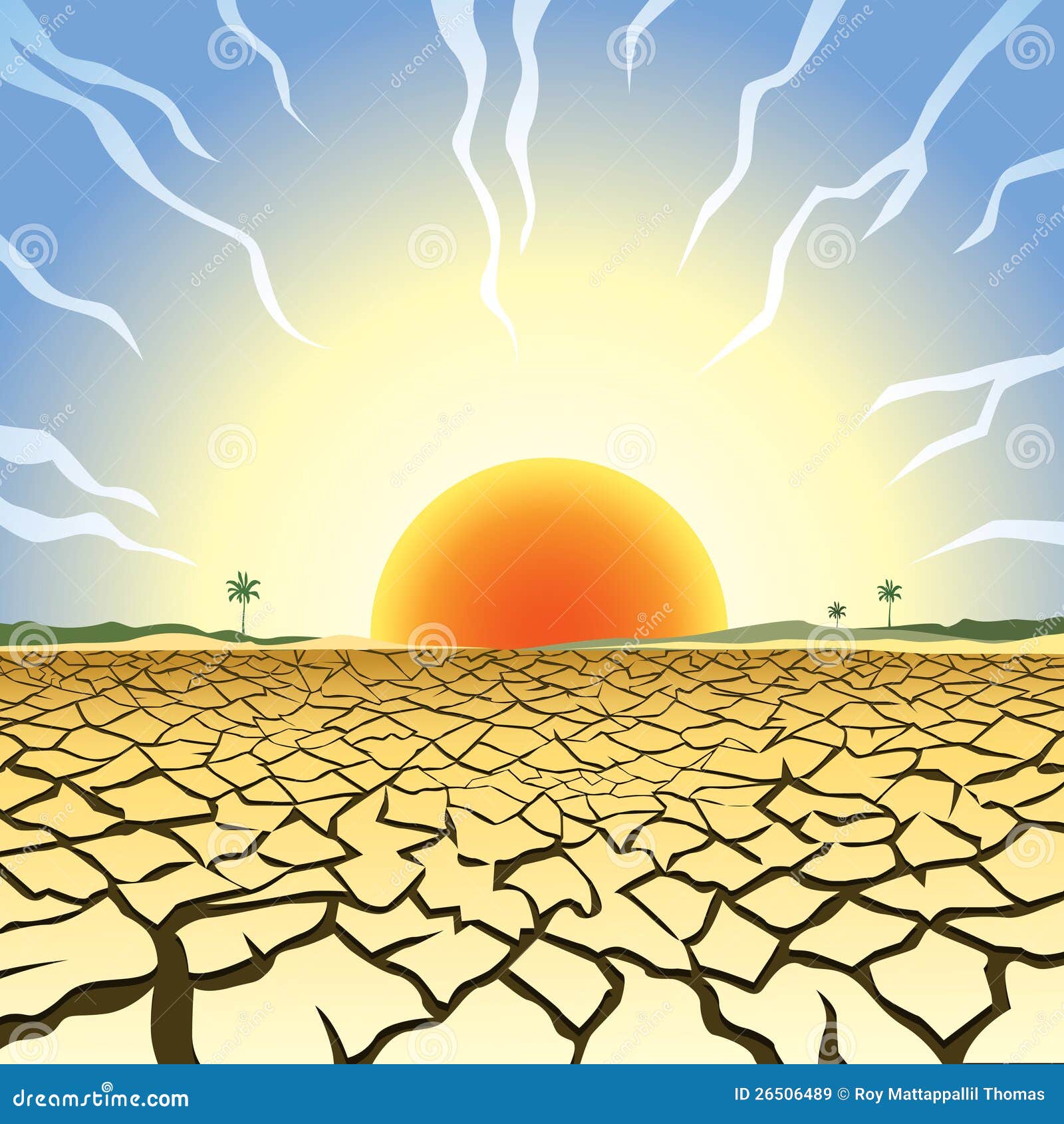 De Illustratie Van De Droogte Stock Illustratie - Illustration of hitte ...