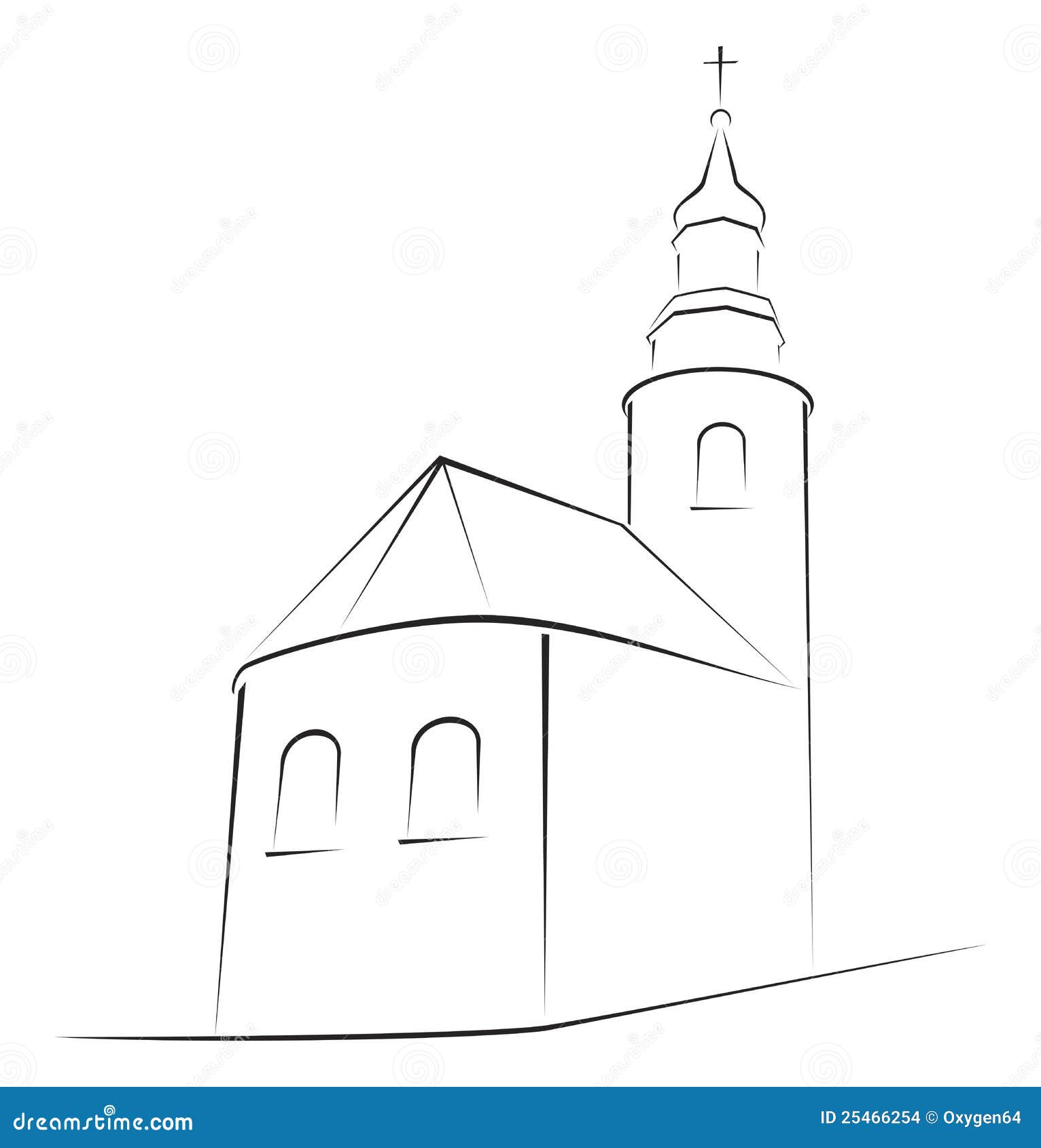 De illustratie van de kerk vector illustratie. Illustration of kerk ...