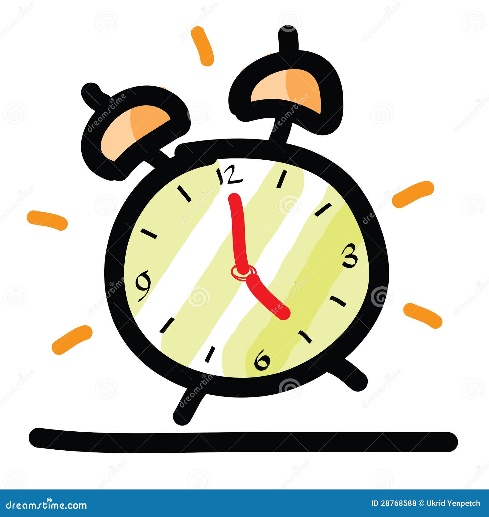 De Illustratie Van De Schets Van De Wekker Vector Illustratie ...