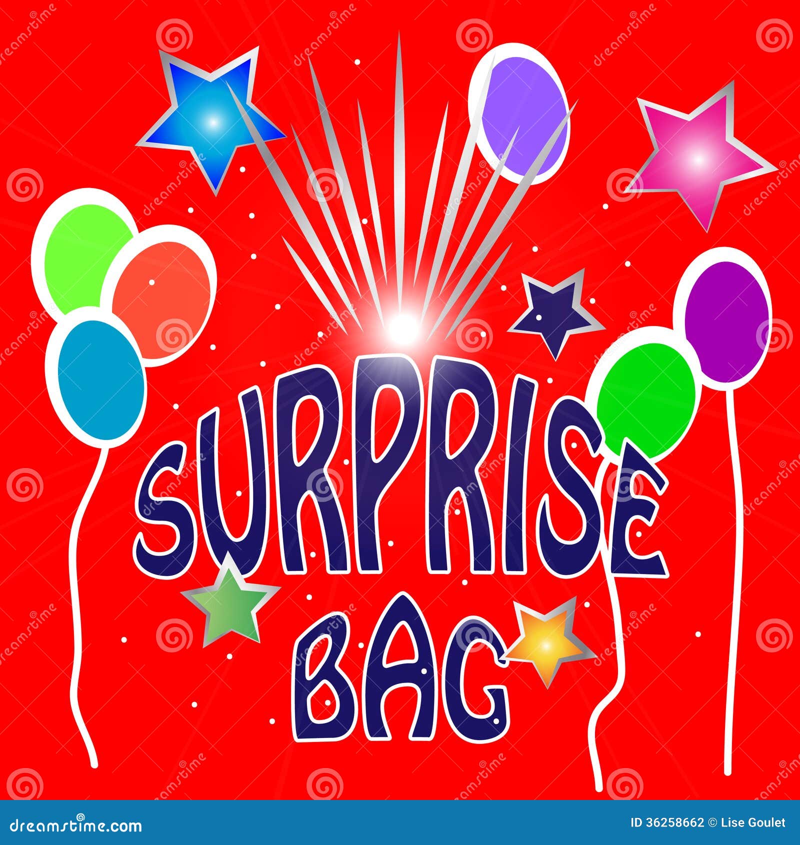 De Illustratie Van De Verrassingszak Stock Illustratie - Illustration ...