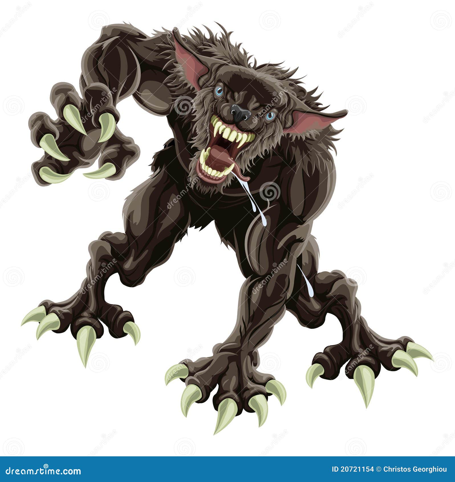 De Illustratie Van De Weerwolf Vector Illustratie - Illustration of ...