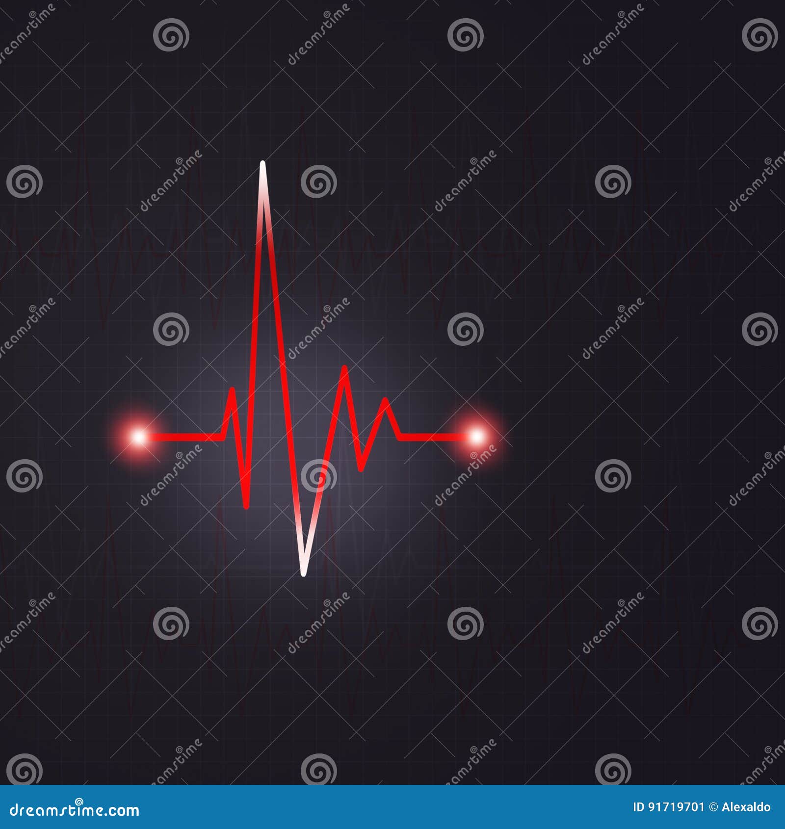 De Illustratie Van Het Hartritme Stock Illustratie - Illustration of ...
