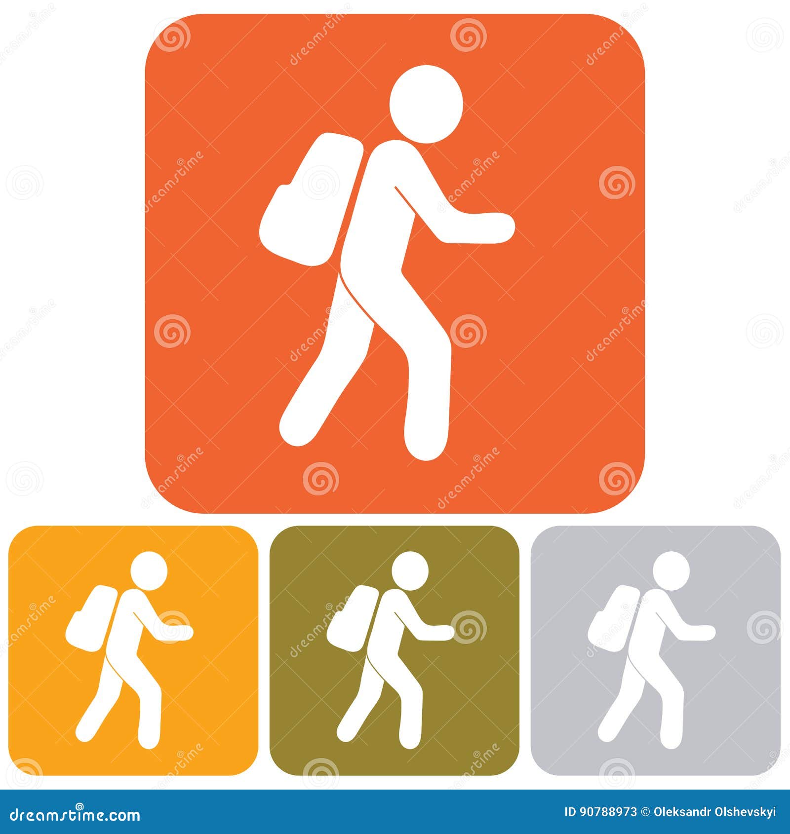 De Illustratie Van Het Wandelingspictogram Vector Illustratie ...