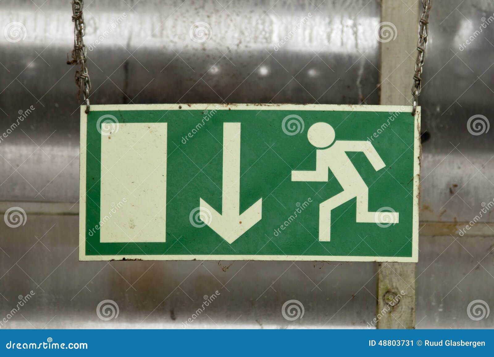 De Indicator Van De Vluchtroute Stock Afbeelding - Image of verwijzing ...