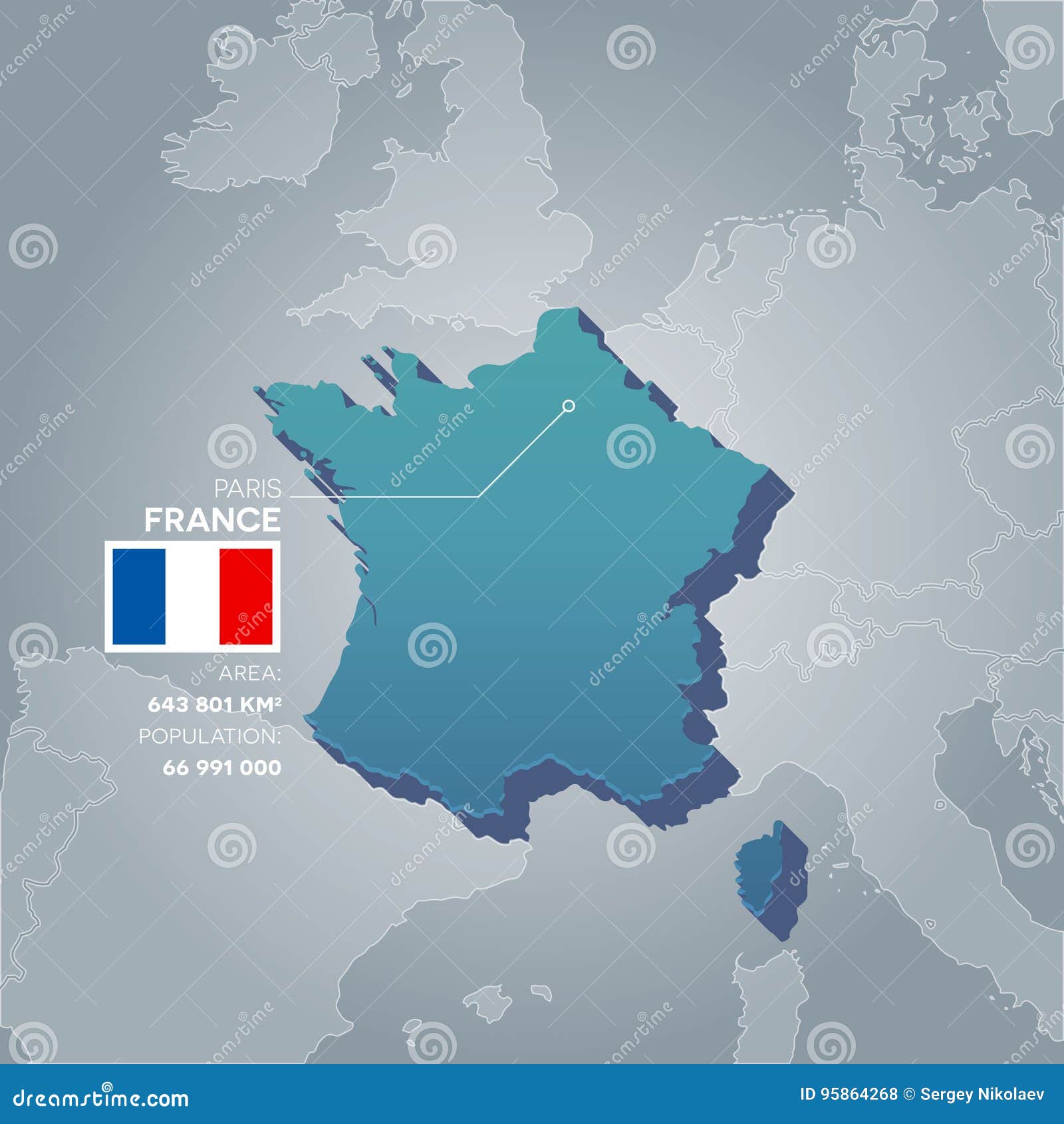 De Informatiekaart Van Frankrijk Vector Illustratie - Illustration of ...