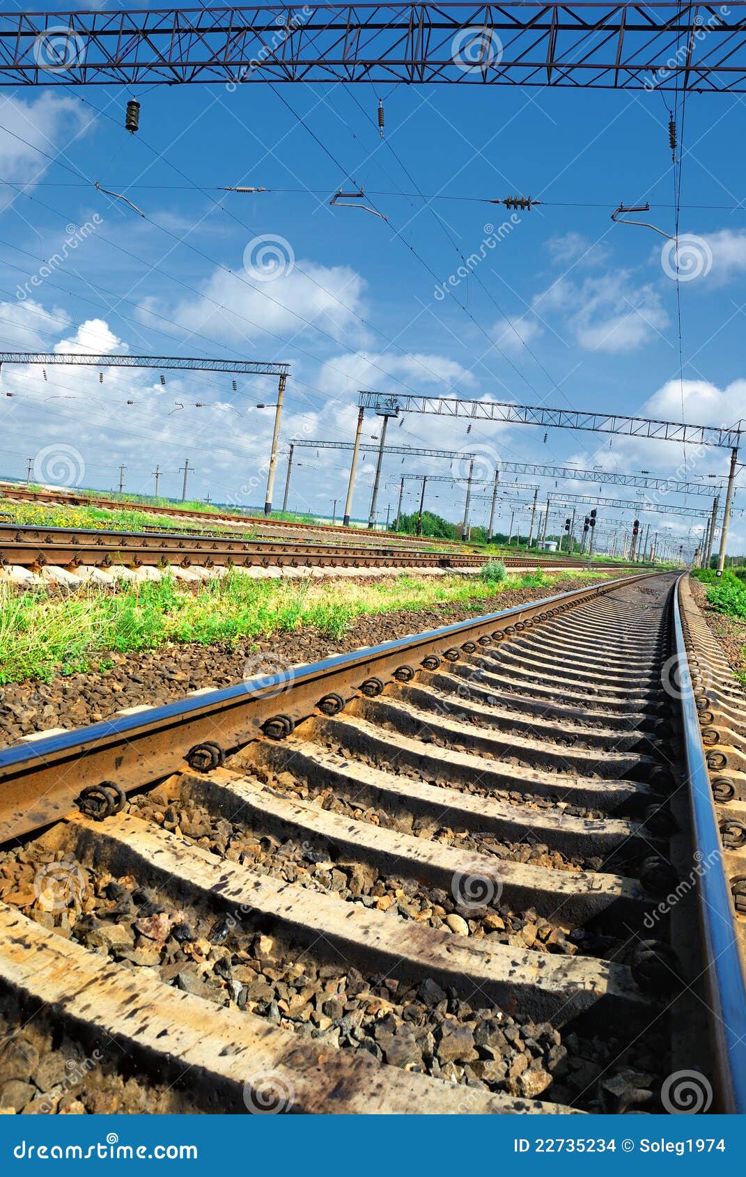 De Infrastructuur Van De Spoorweg Stock Foto - Image of kiezelsteen ...