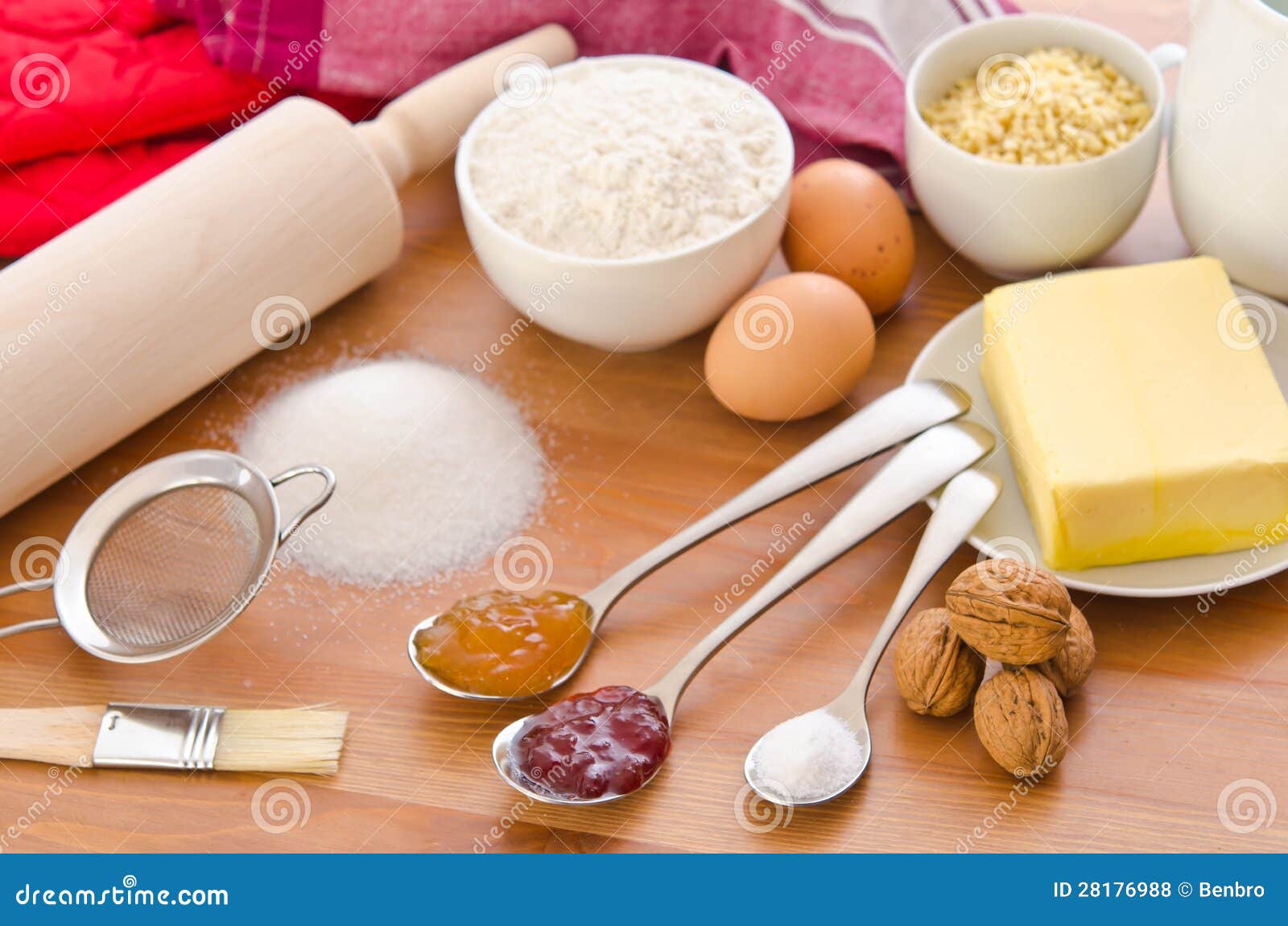 De Ingrediënten Van Het Baksel Stock Foto - Image of gebak, organisch ...